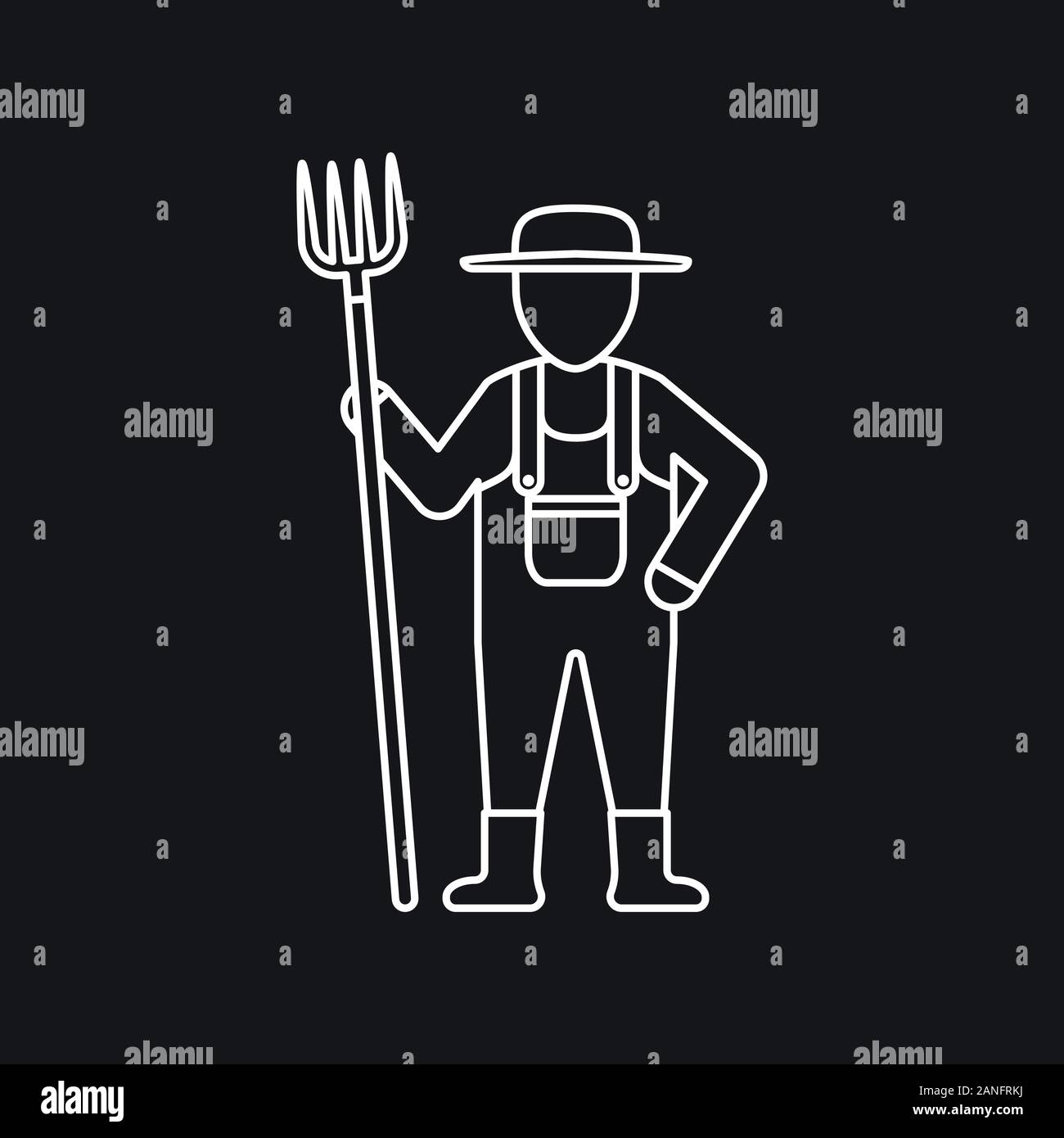 Farmer icon - vector farmer avatar or symbol Stock Vector Image & Art ...