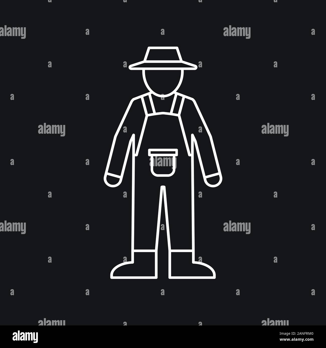 Farmer icon - vector farmer avatar or symbol Stock Vector Image & Art ...