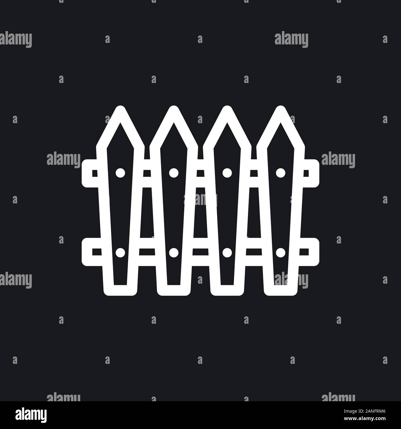 Fence icon, modern minimal flat design style Stock Vector Image & Art ...