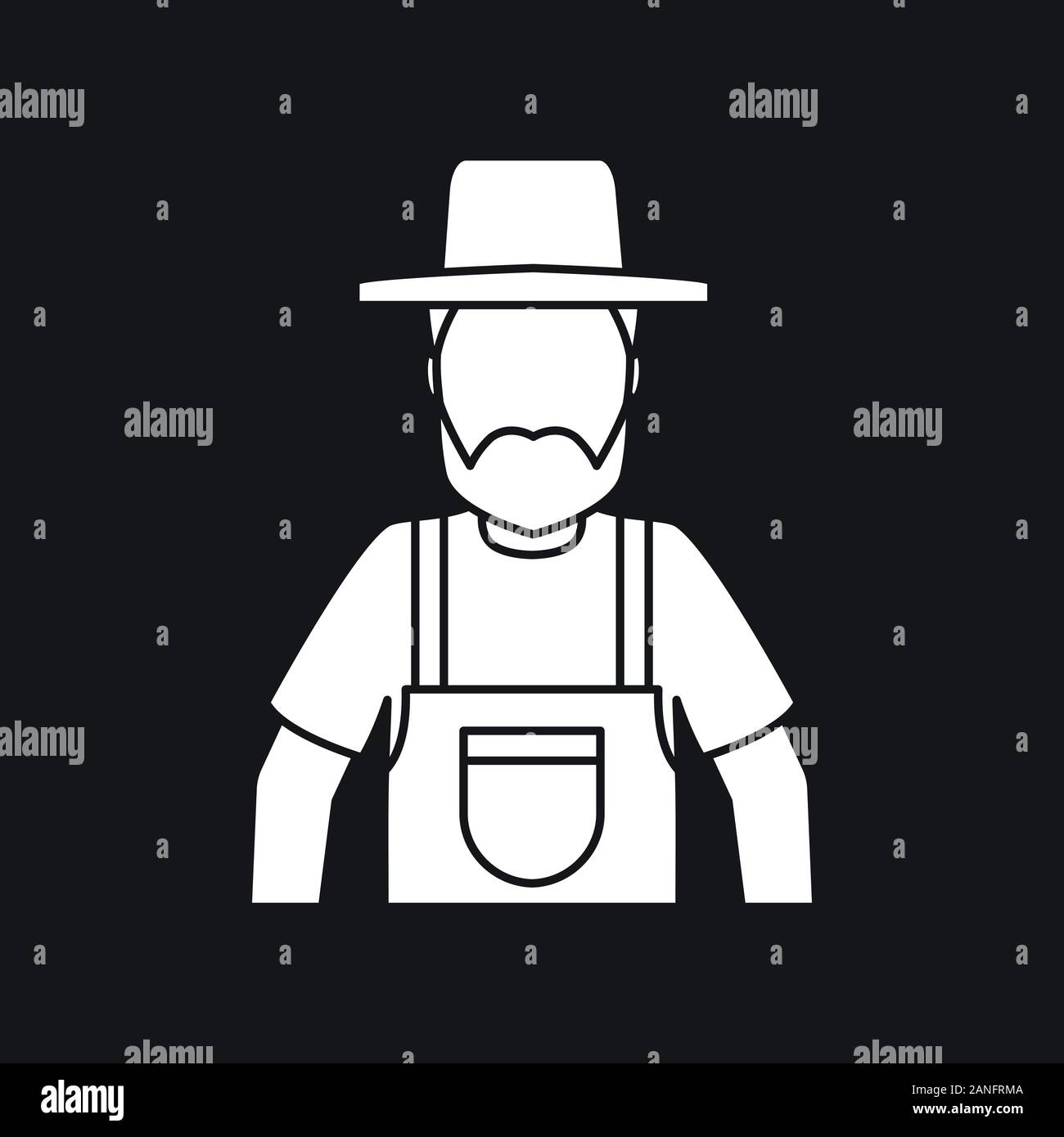 Farmer icon - vector farmer avatar or symbol Stock Vector Image & Art ...