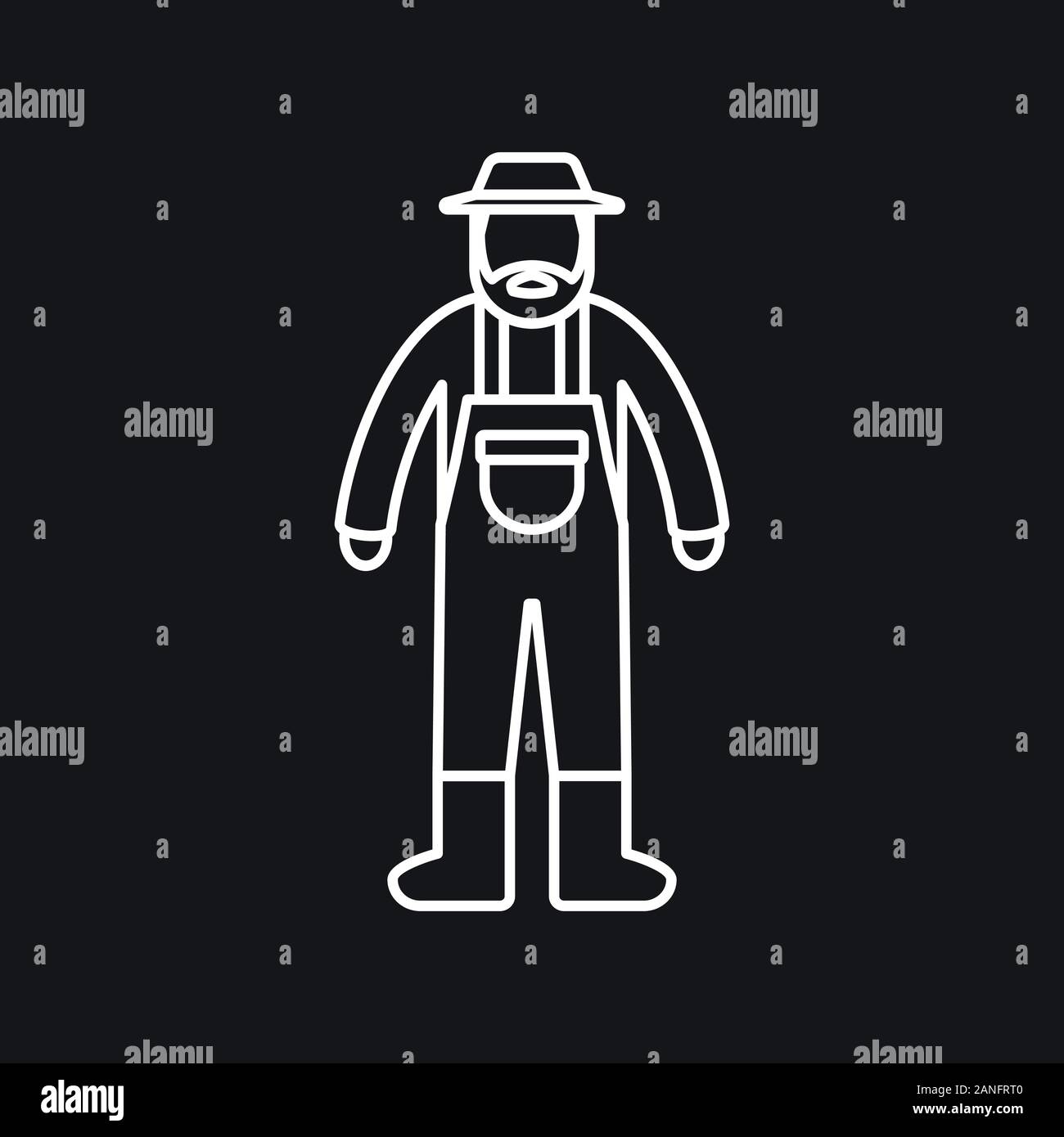 Farmer icon - vector farmer avatar or symbol Stock Vector Image & Art ...