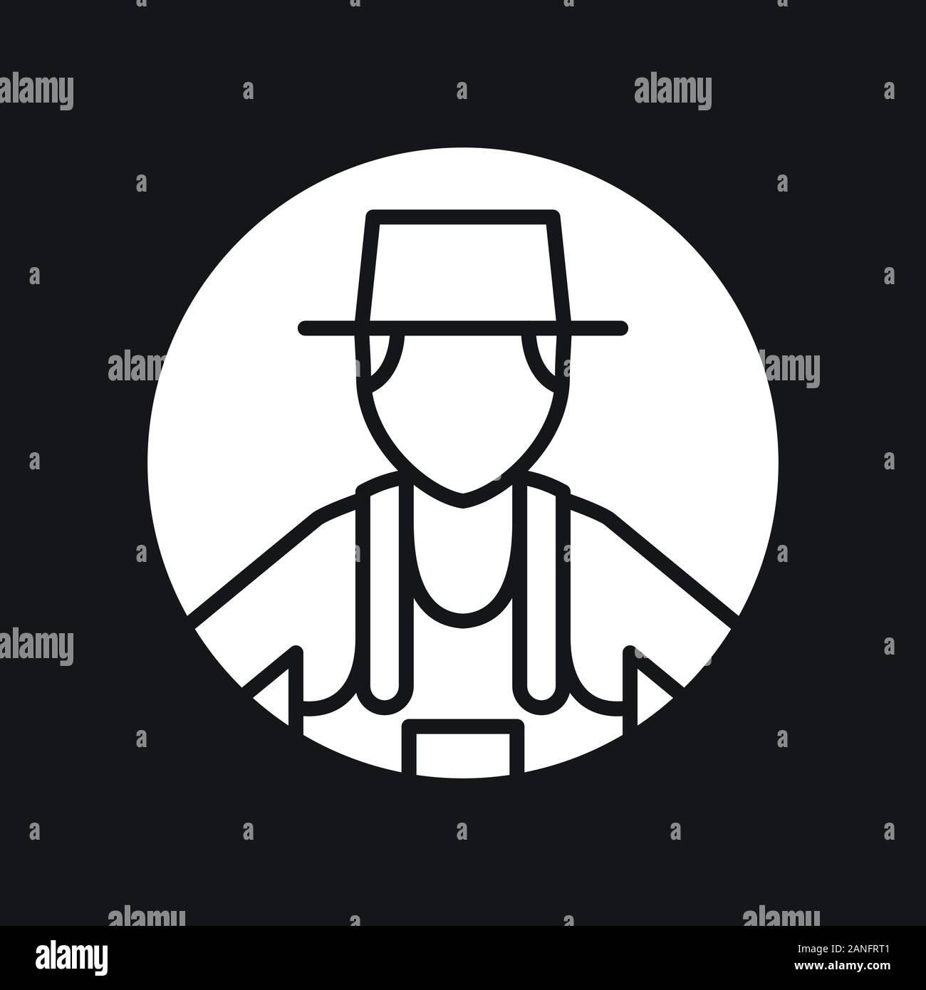 Farmer icon - vector farmer avatar or symbol Stock Vector Image & Art ...