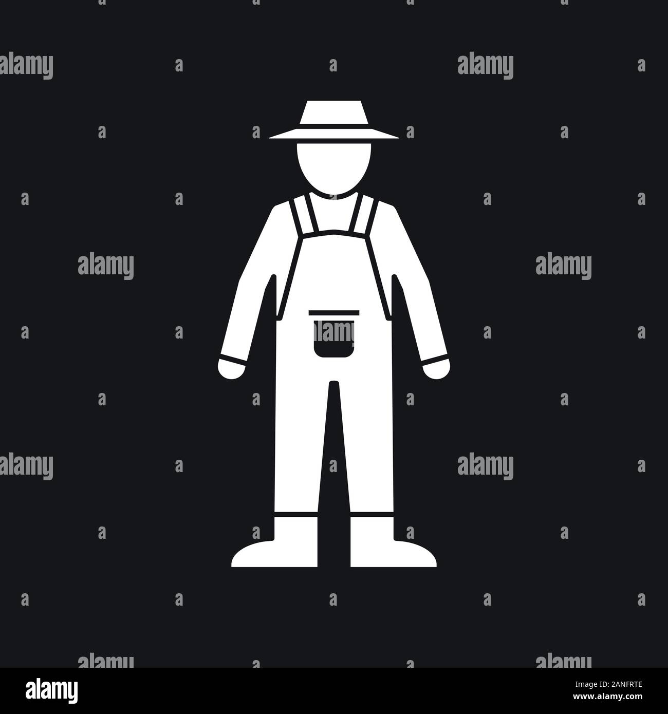 Farmer icon - vector farmer avatar or symbol Stock Vector Image & Art ...