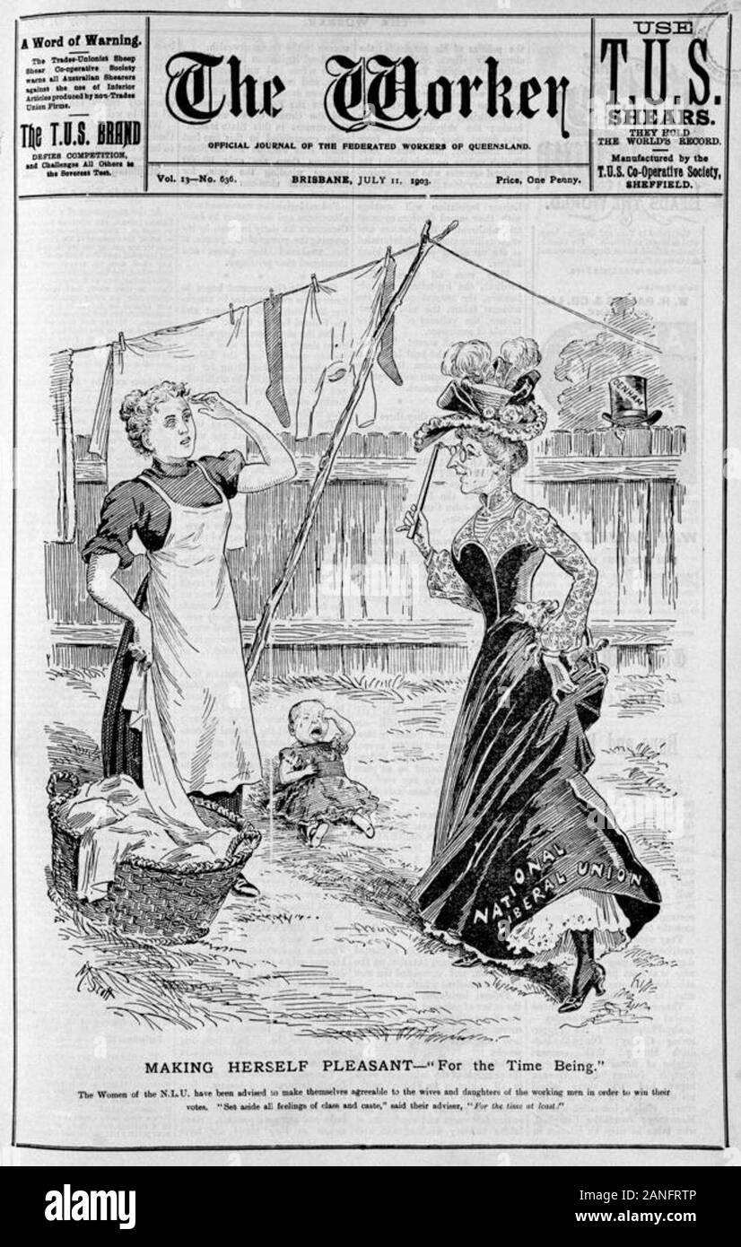 Suffragette Cartoon Black and White Stock Photos & Images - Alamy