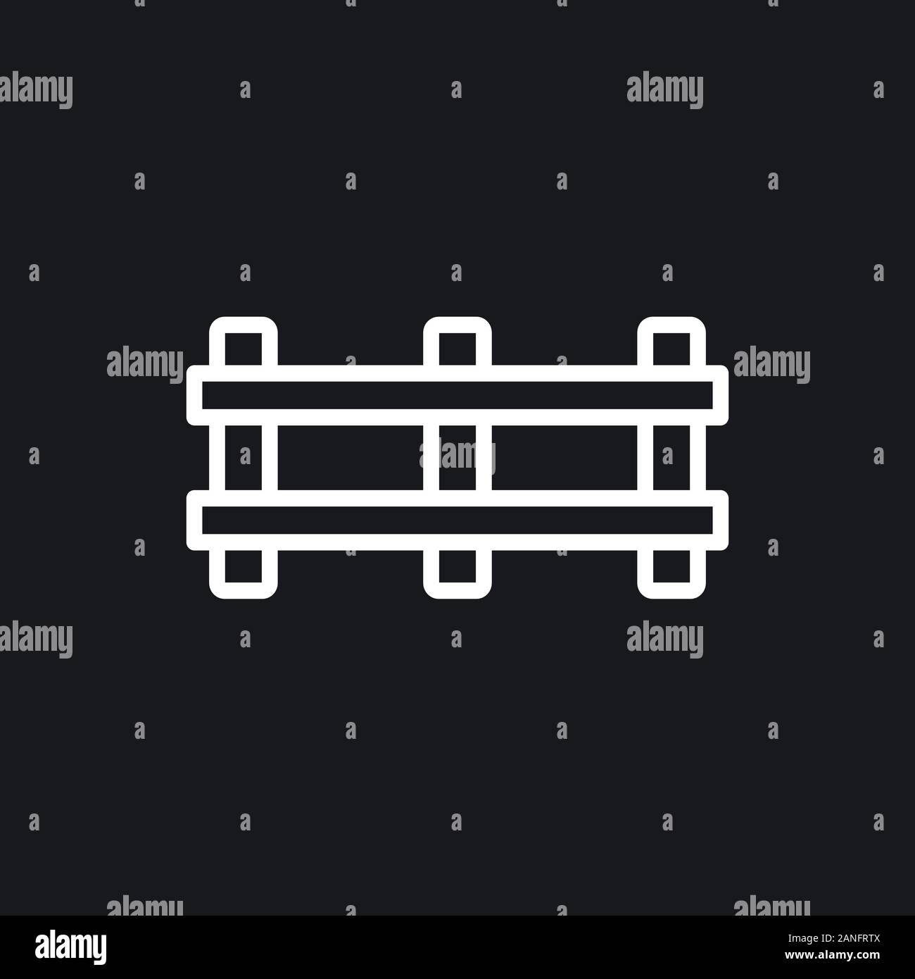 Fence icon, modern minimal flat design style Stock Vector Image & Art ...