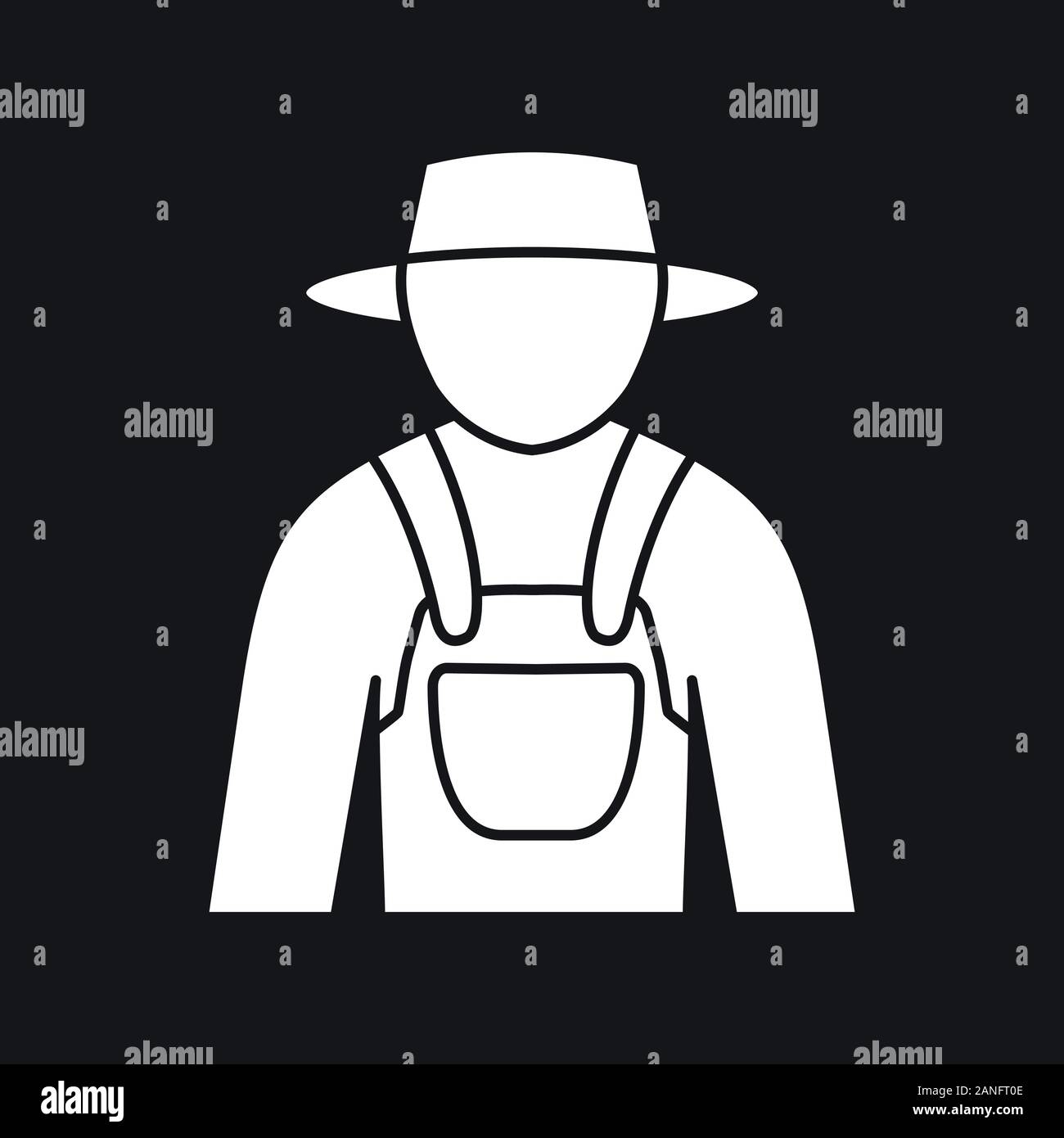 Farmer icon - vector farmer avatar or symbol Stock Vector Image & Art ...