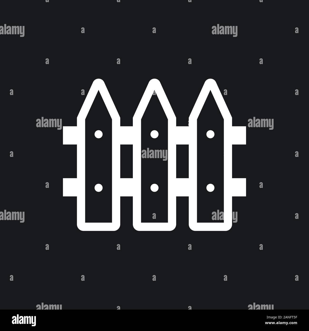 Fence icon, modern minimal flat design style Stock Vector Image & Art ...