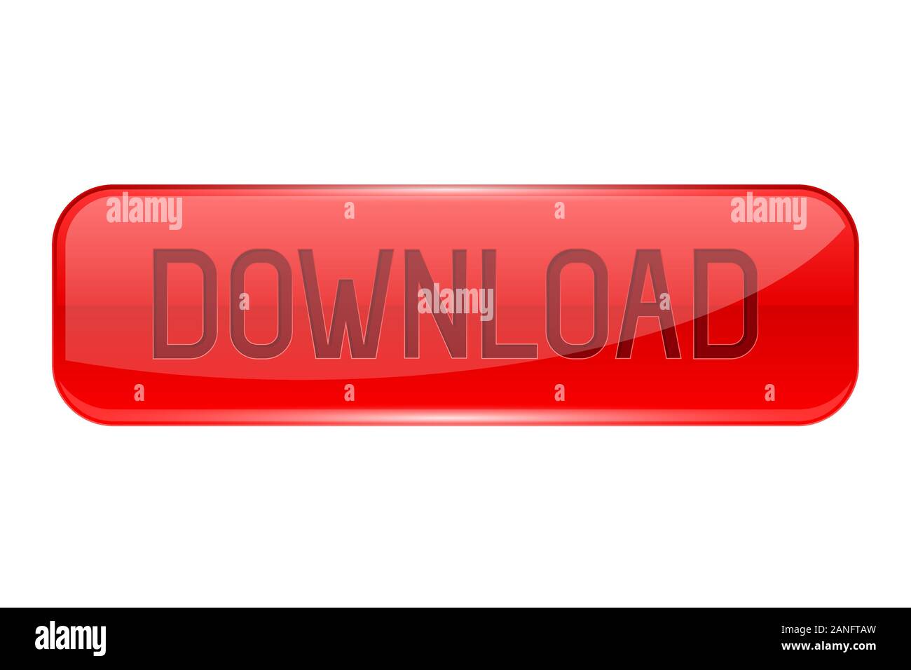 Download button. Rectangle red 3d icon Stock Vector Image & Art - Alamy
