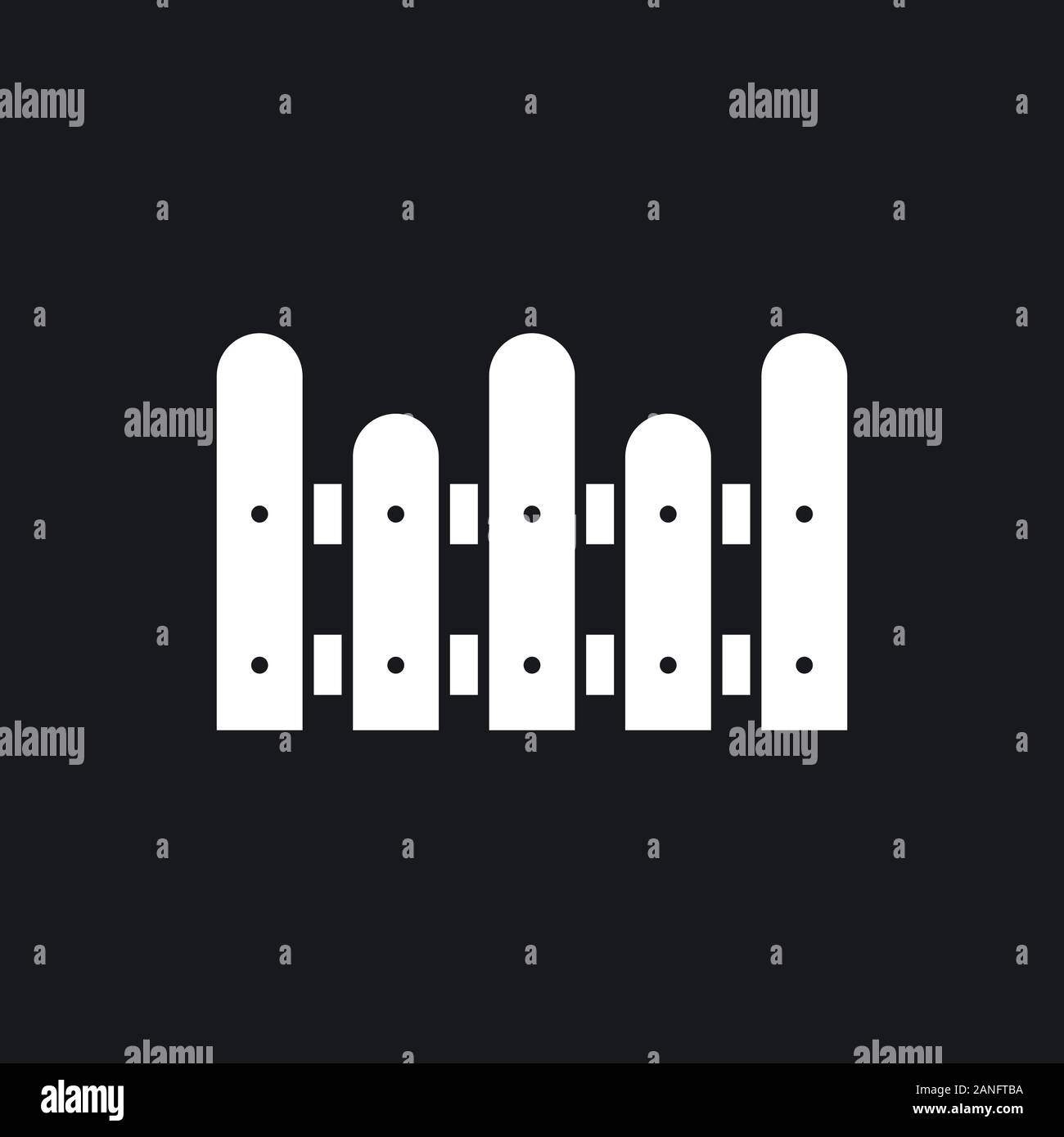 Fence icon, modern minimal flat design style Stock Vector Image & Art ...