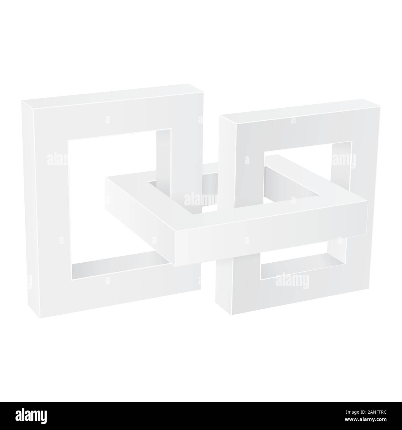 White chain elements. 3d signs Stock Vector Image & Art - Alamy