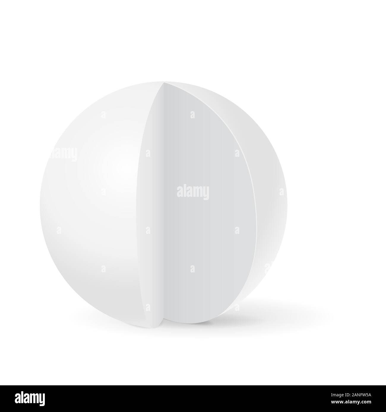 Sphere with cut out piece. White template Stock Vector Image & Art - Alamy
