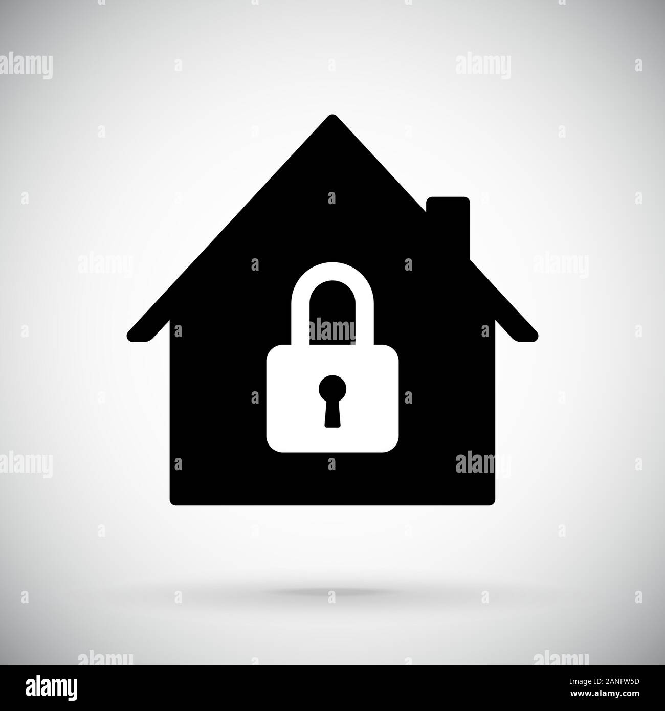 Black house icon. Closed account symbol Stock Vector Image & Art - Alamy