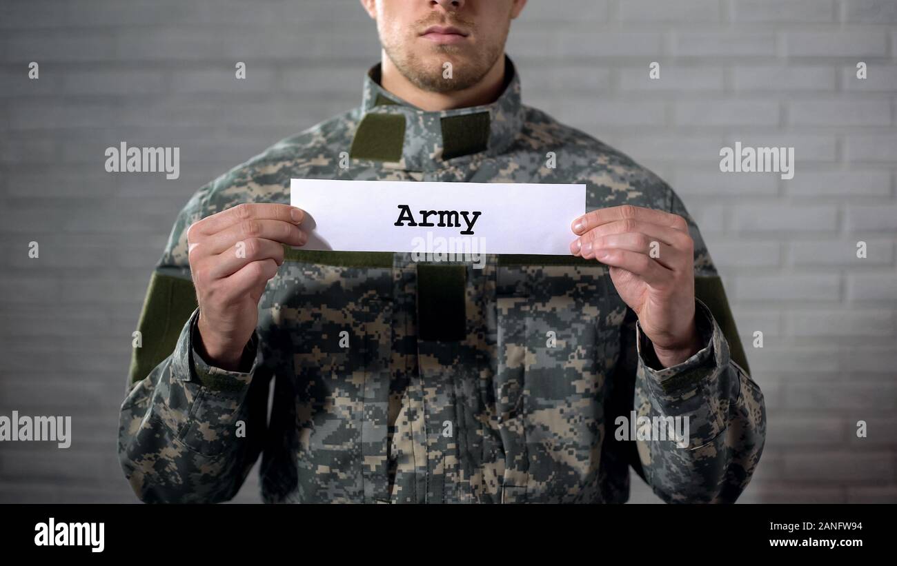 Army word hi-res stock photography and images - Alamy