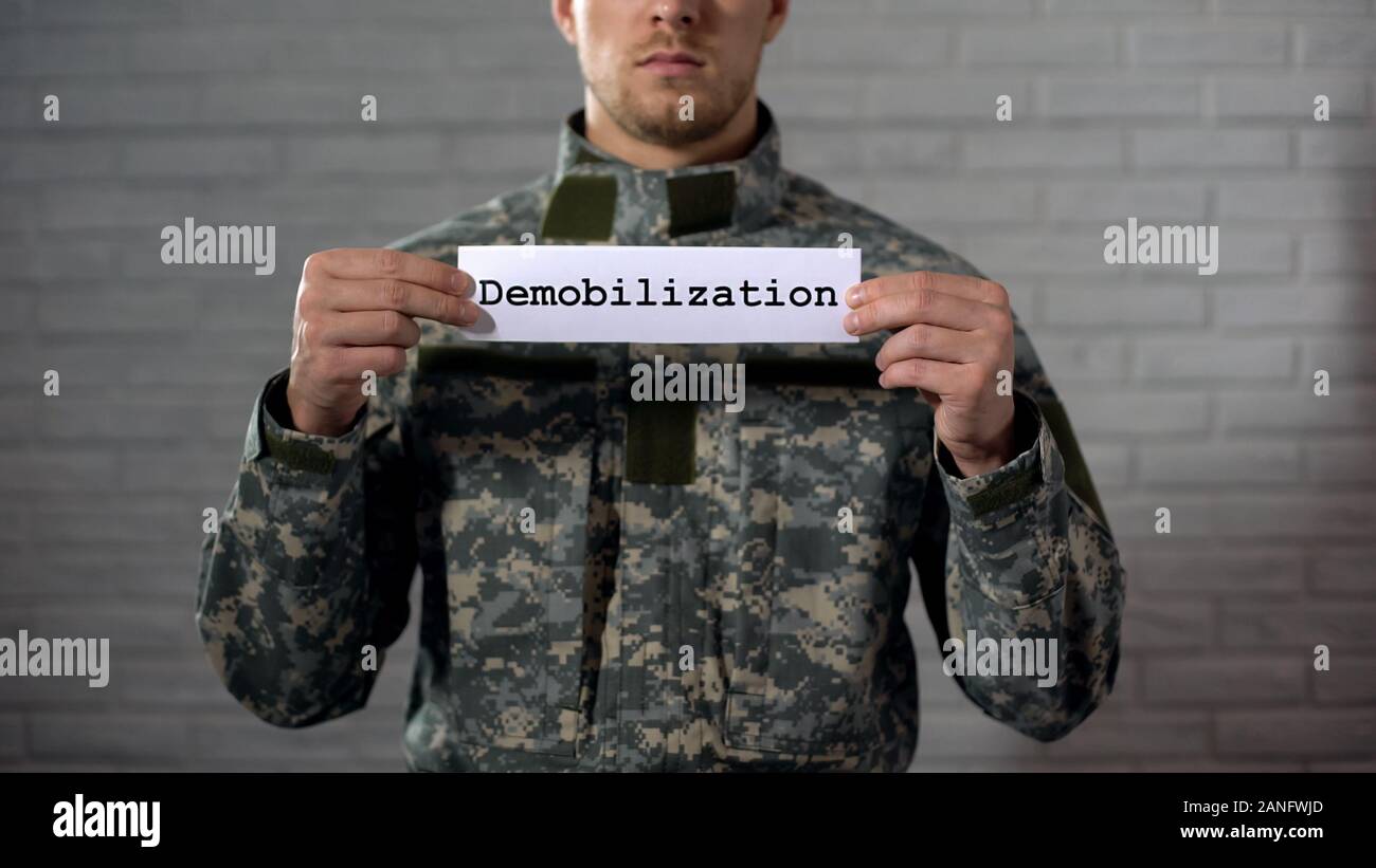 Demobilization hi-res stock photography and images - Alamy