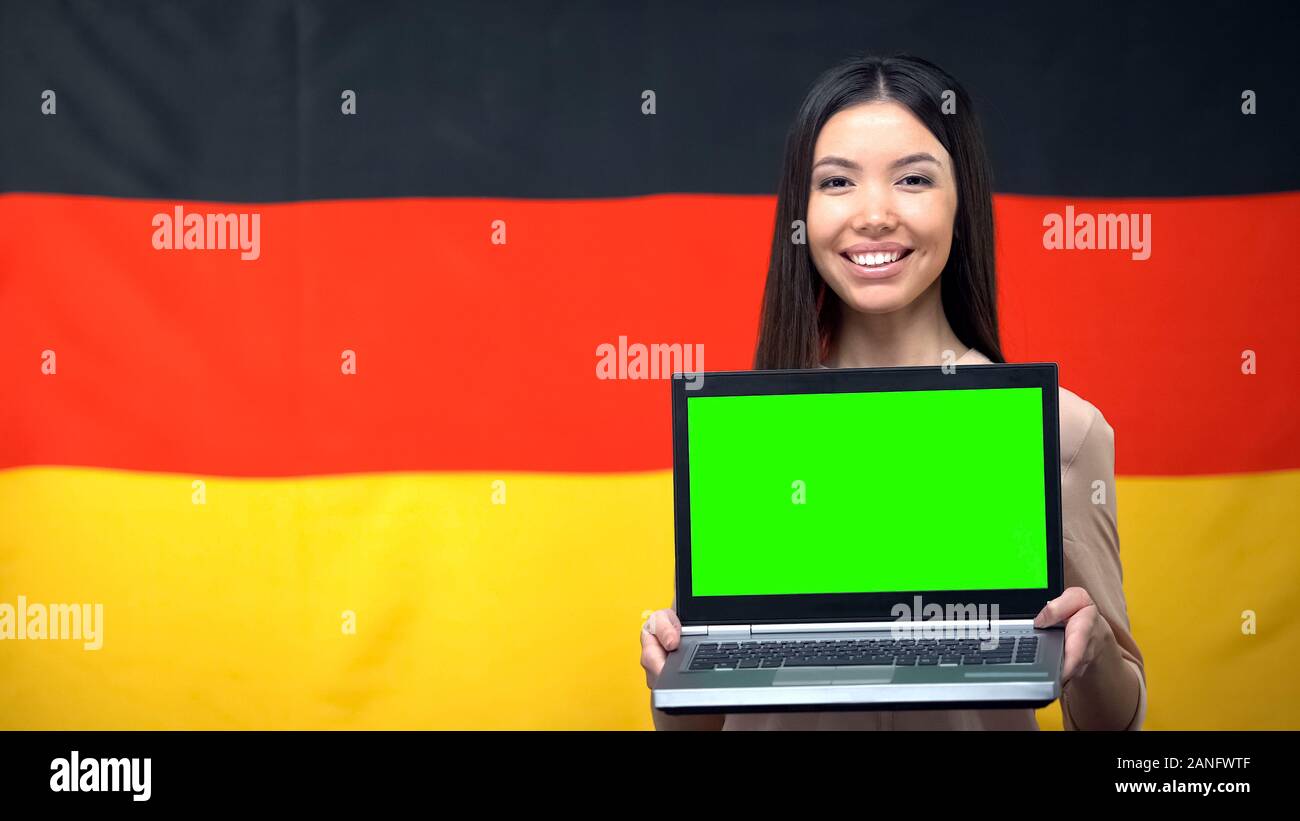 Germany flag on green screen hi-res stock photography and images - Alamy