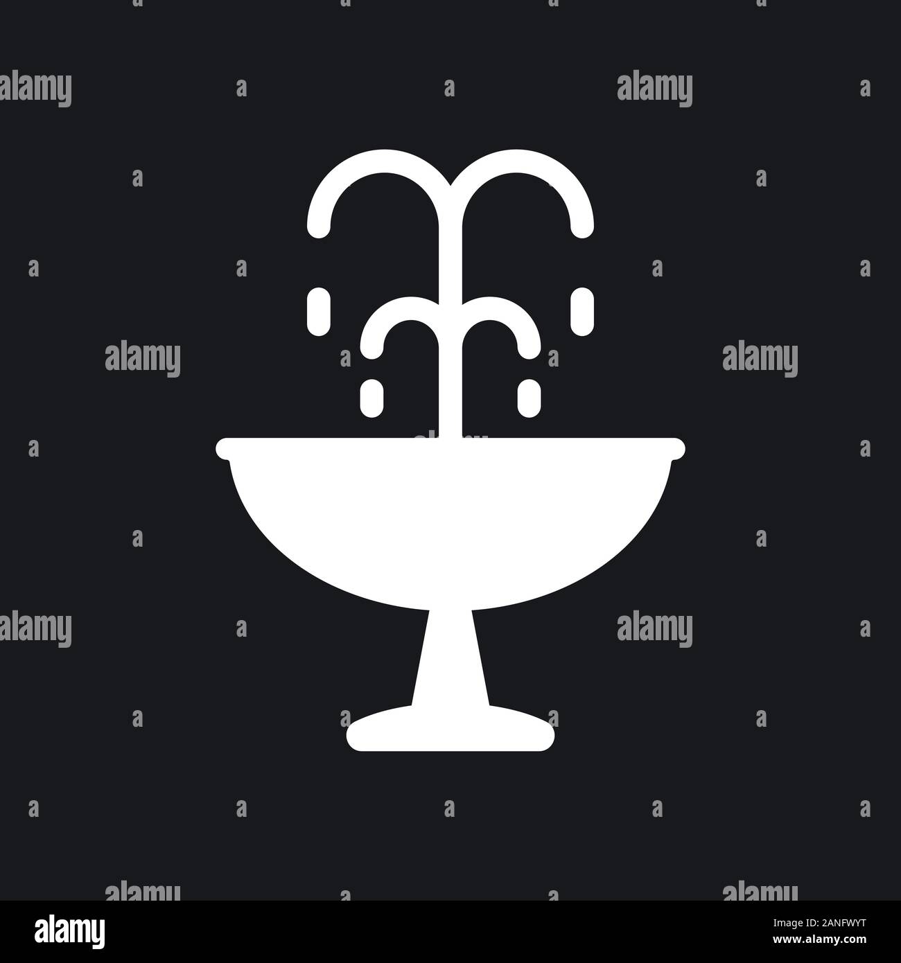 Fountain icon, vector illustration fountain with water splash Stock ...