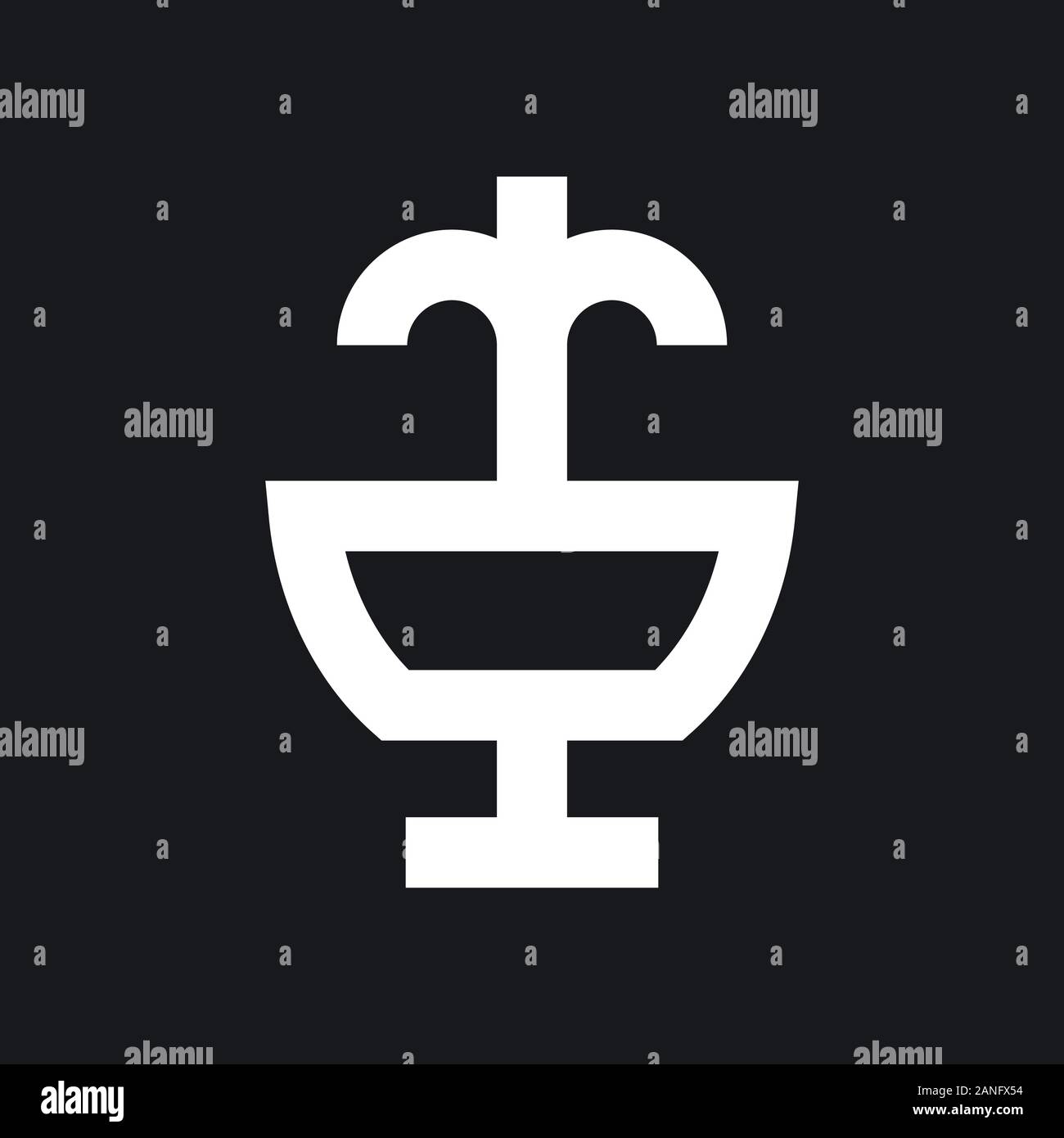 Fountain icon, vector illustration fountain with water splash Stock ...