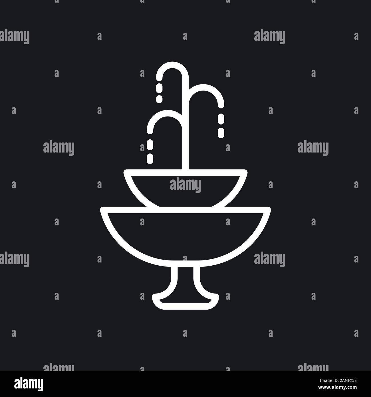Fountain icon, vector illustration fountain with water splash Stock ...