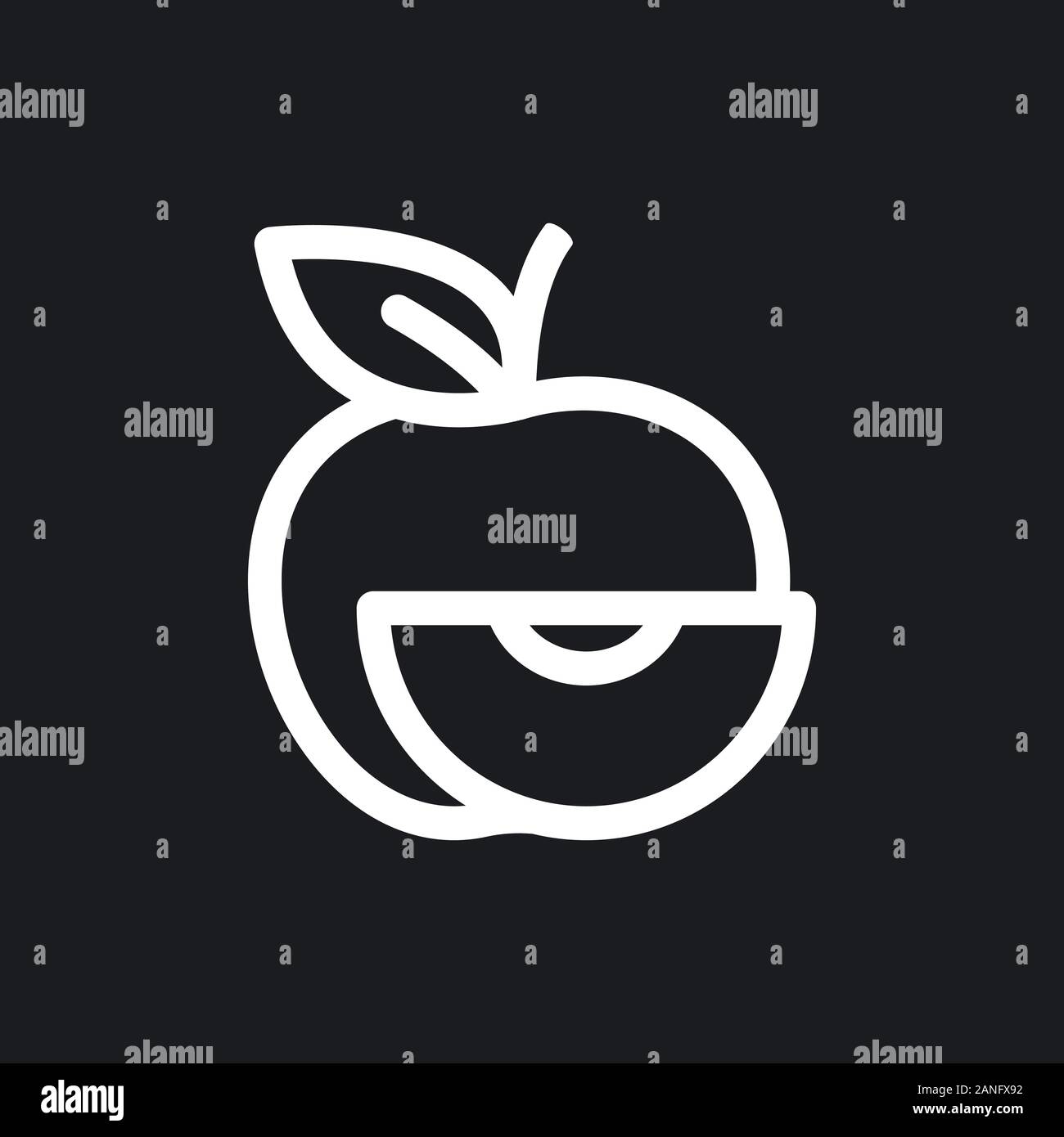 Fruit icons, vector symbol of food signs Stock Vector Image & Art - Alamy