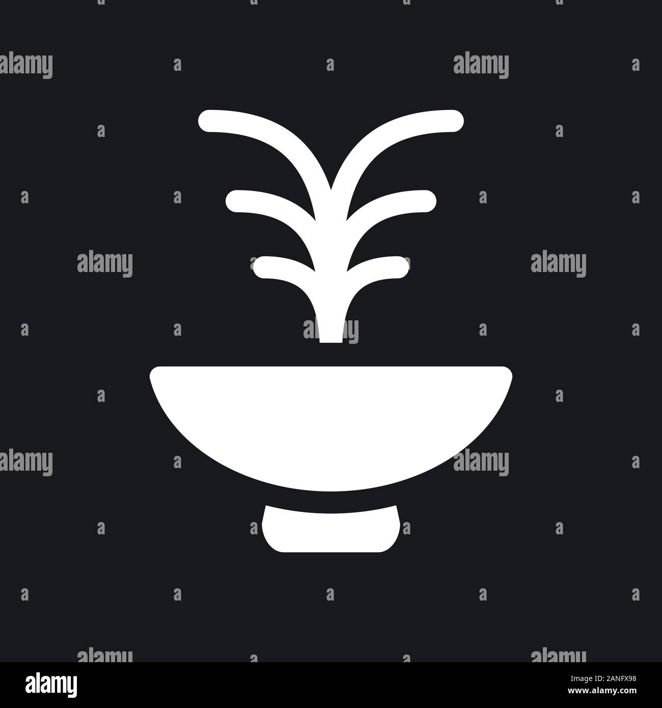 Fountain icon, vector illustration fountain with water splash Stock ...