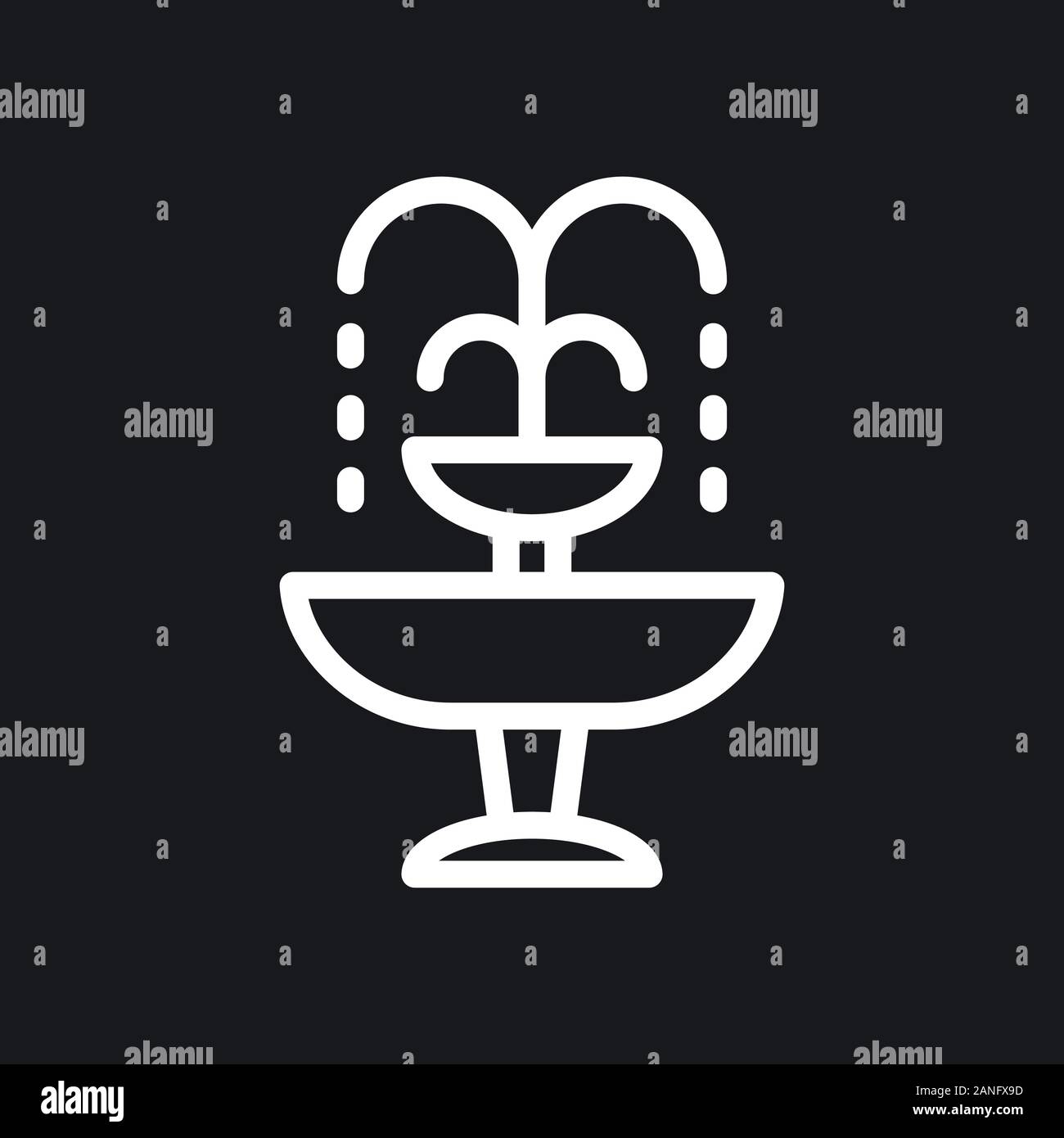 Fountain icon, vector illustration fountain with water splash Stock ...