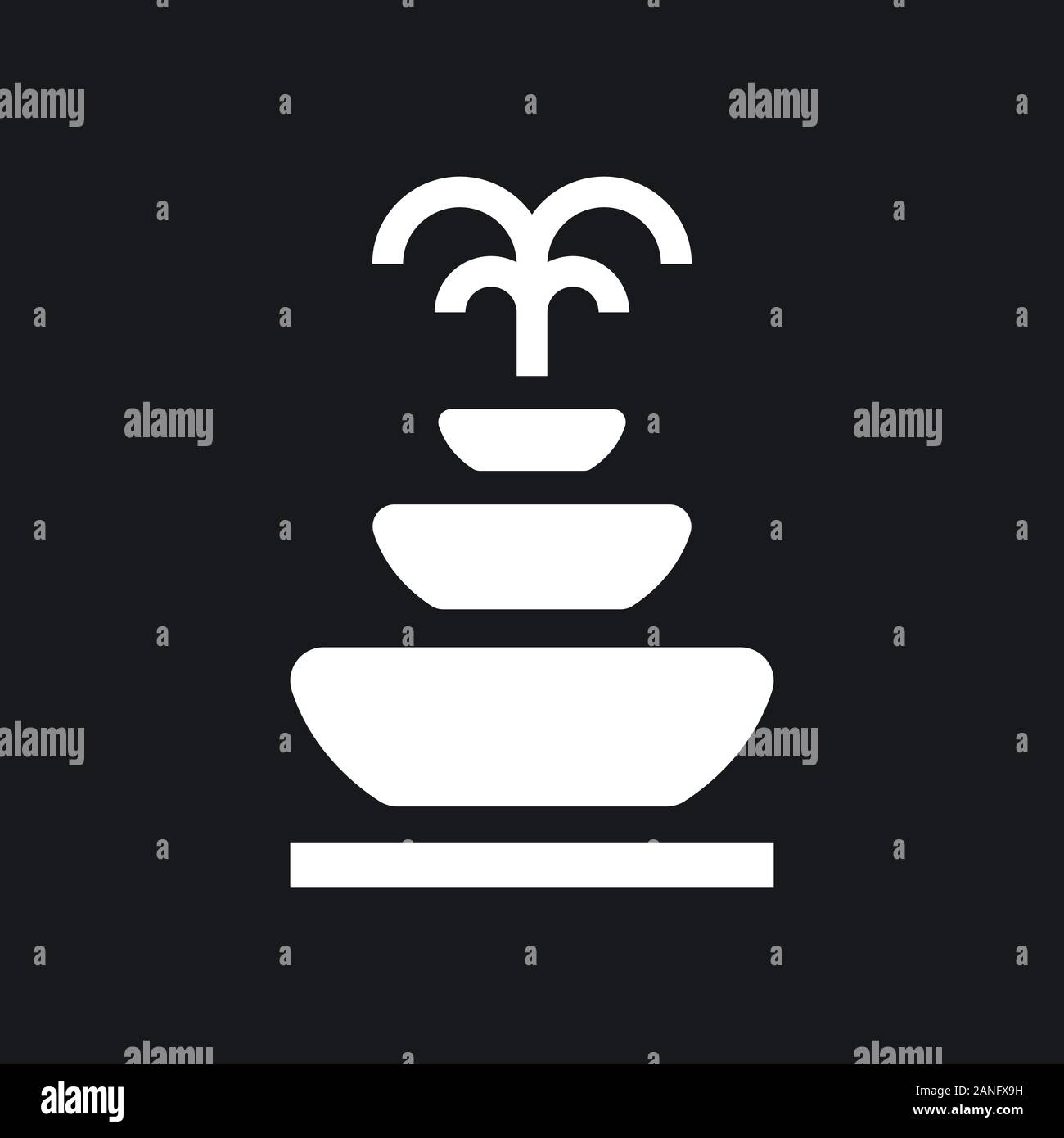 Fountain icon, vector illustration fountain with water splash Stock ...