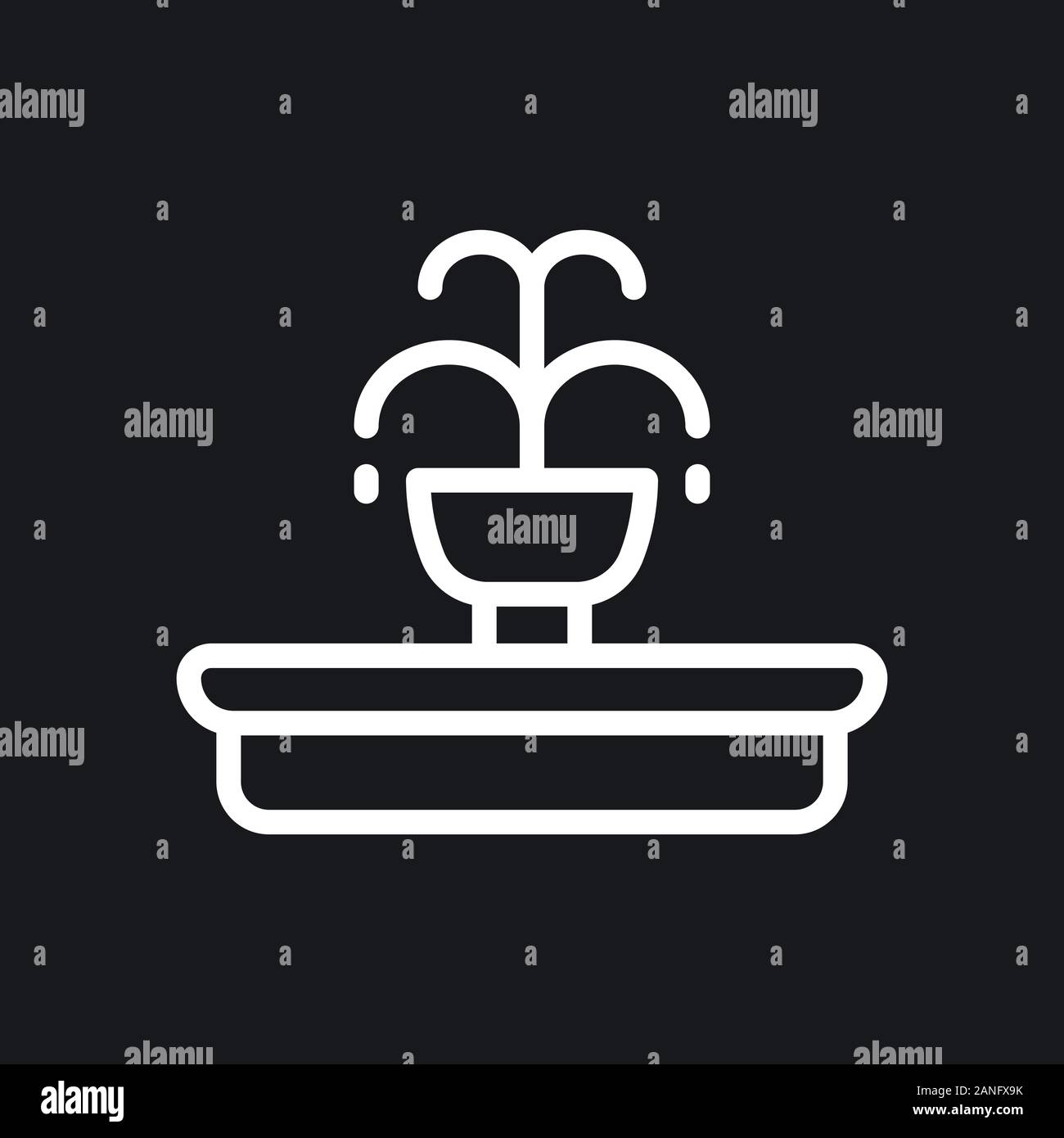 Fountain icon, vector illustration fountain with water splash Stock ...