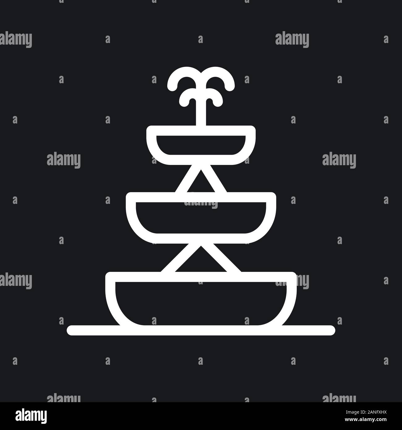 Fountain icon, vector illustration fountain with water splash Stock ...