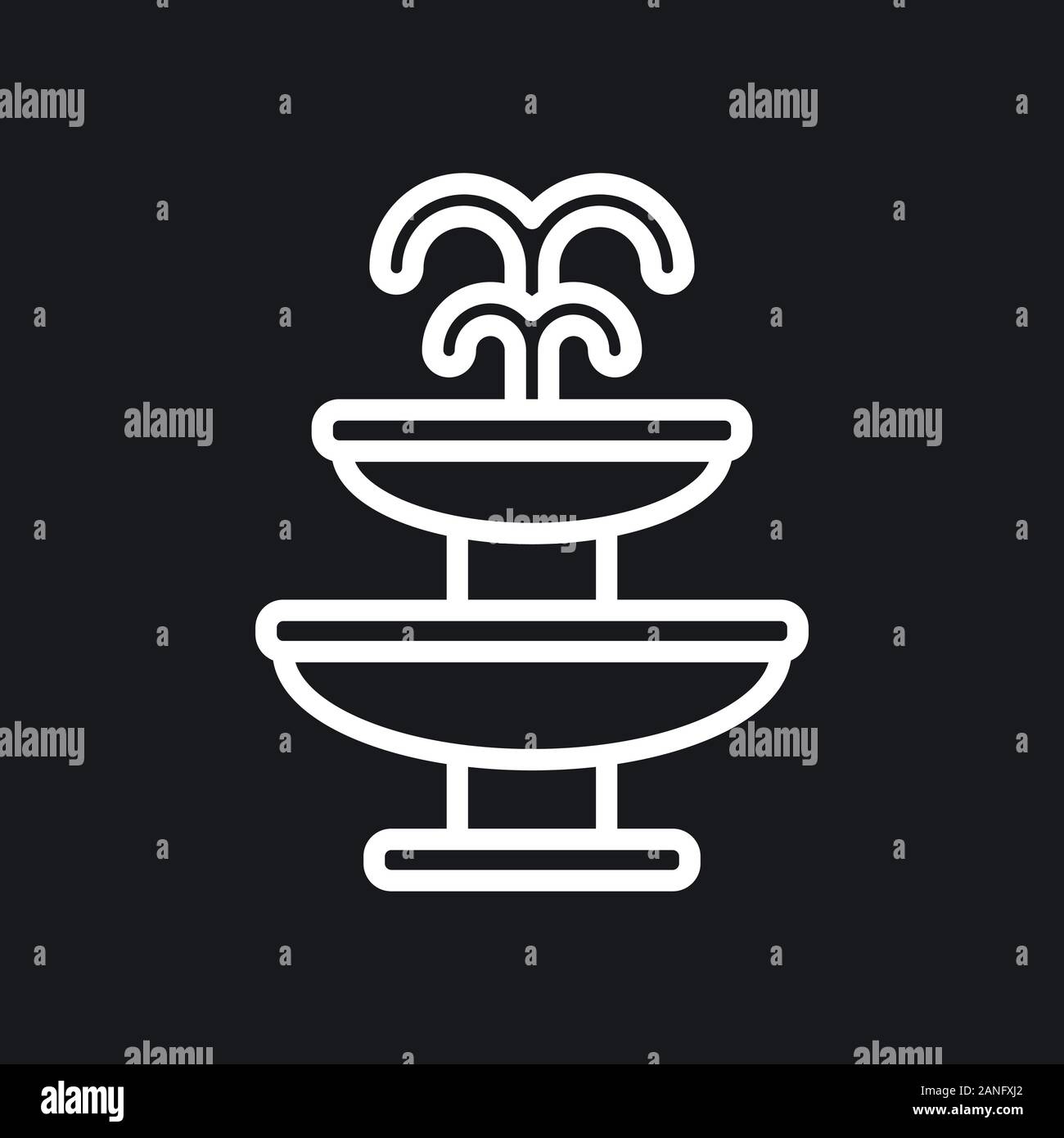 Abstract image garden fountain Stock Vector Images - Alamy