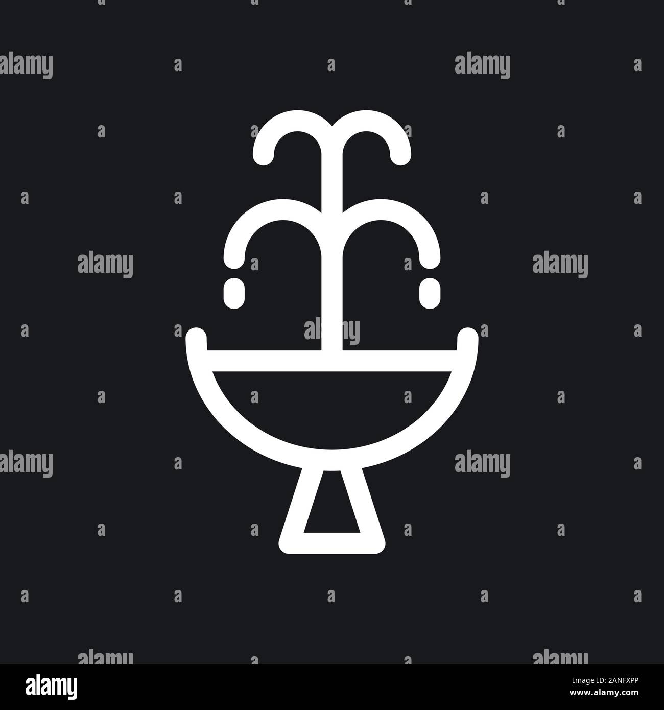 Fountain icon, vector illustration fountain with water splash Stock ...