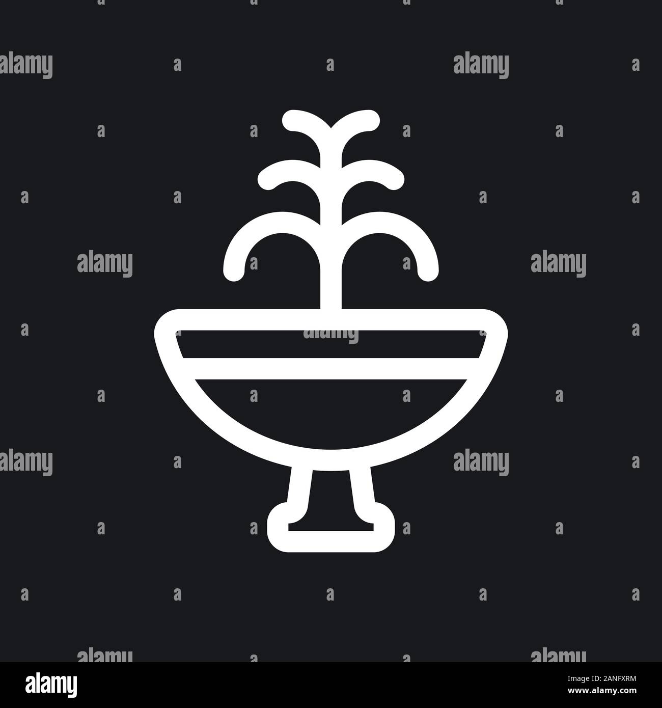 Fountain icon, vector illustration fountain with water splash Stock ...