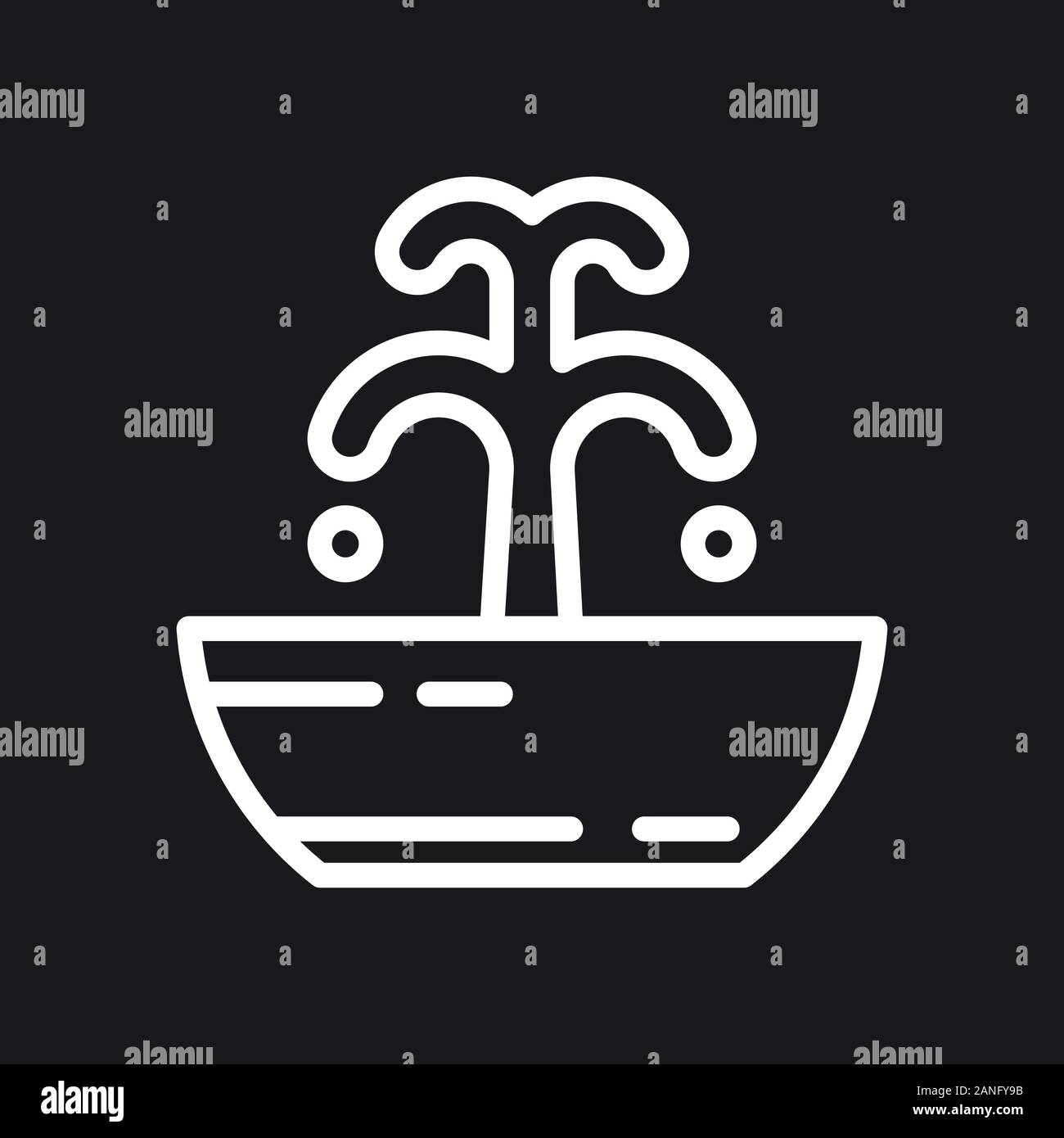 Fountain icon, vector illustration fountain with water splash Stock ...