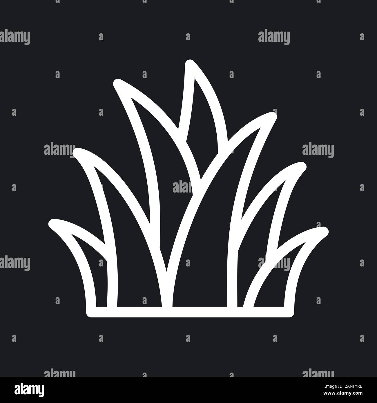 Grass icon, eco symbol of grass. Vector illustration Stock Vector Image ...