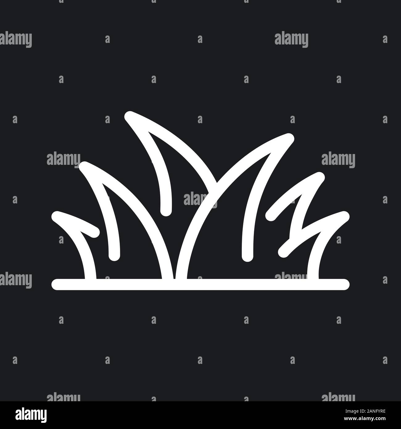 Grass icon, eco symbol of grass. Vector illustration Stock Vector Image ...