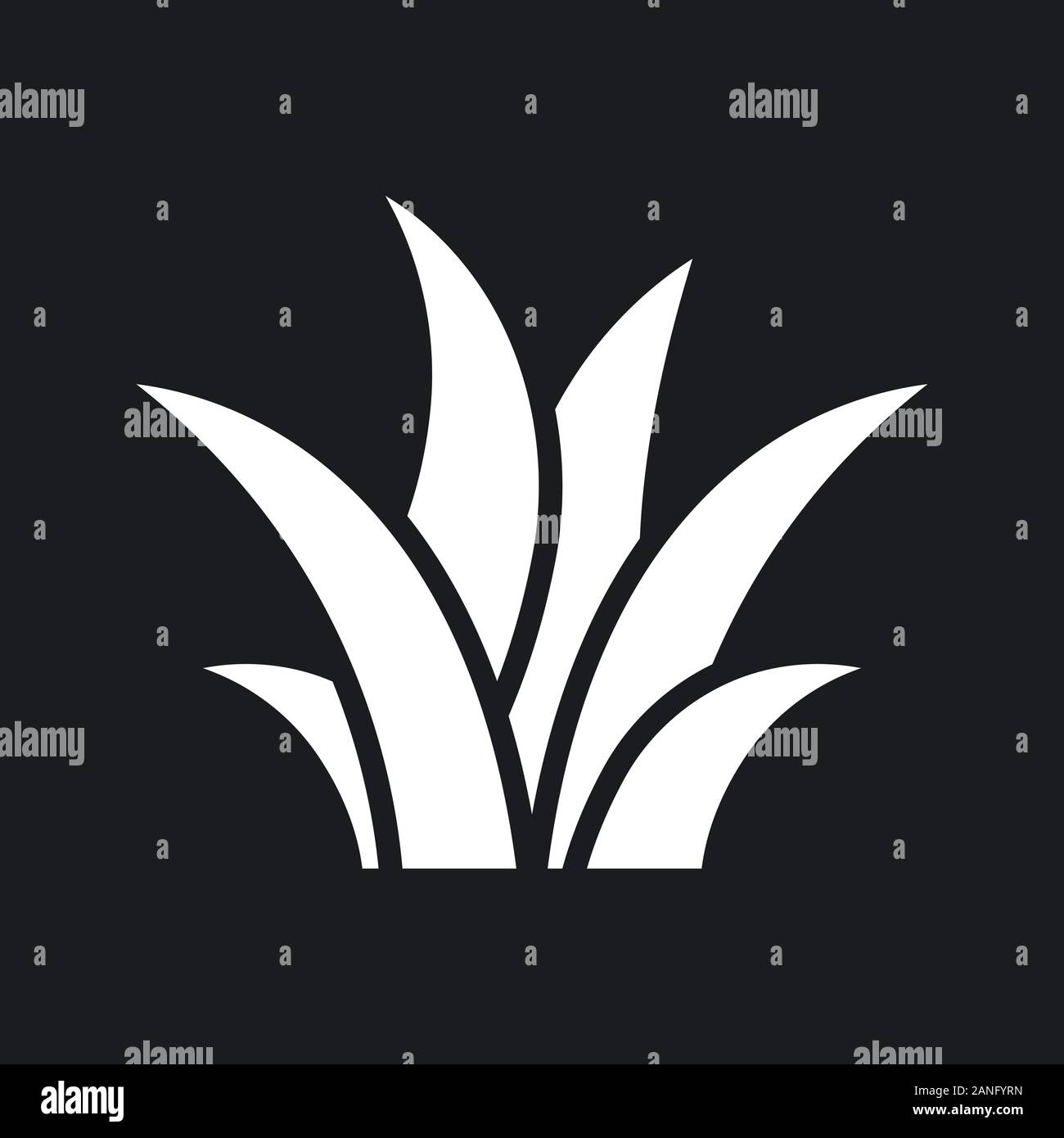 Grass icon, eco symbol of grass. Vector illustration Stock Vector Image ...