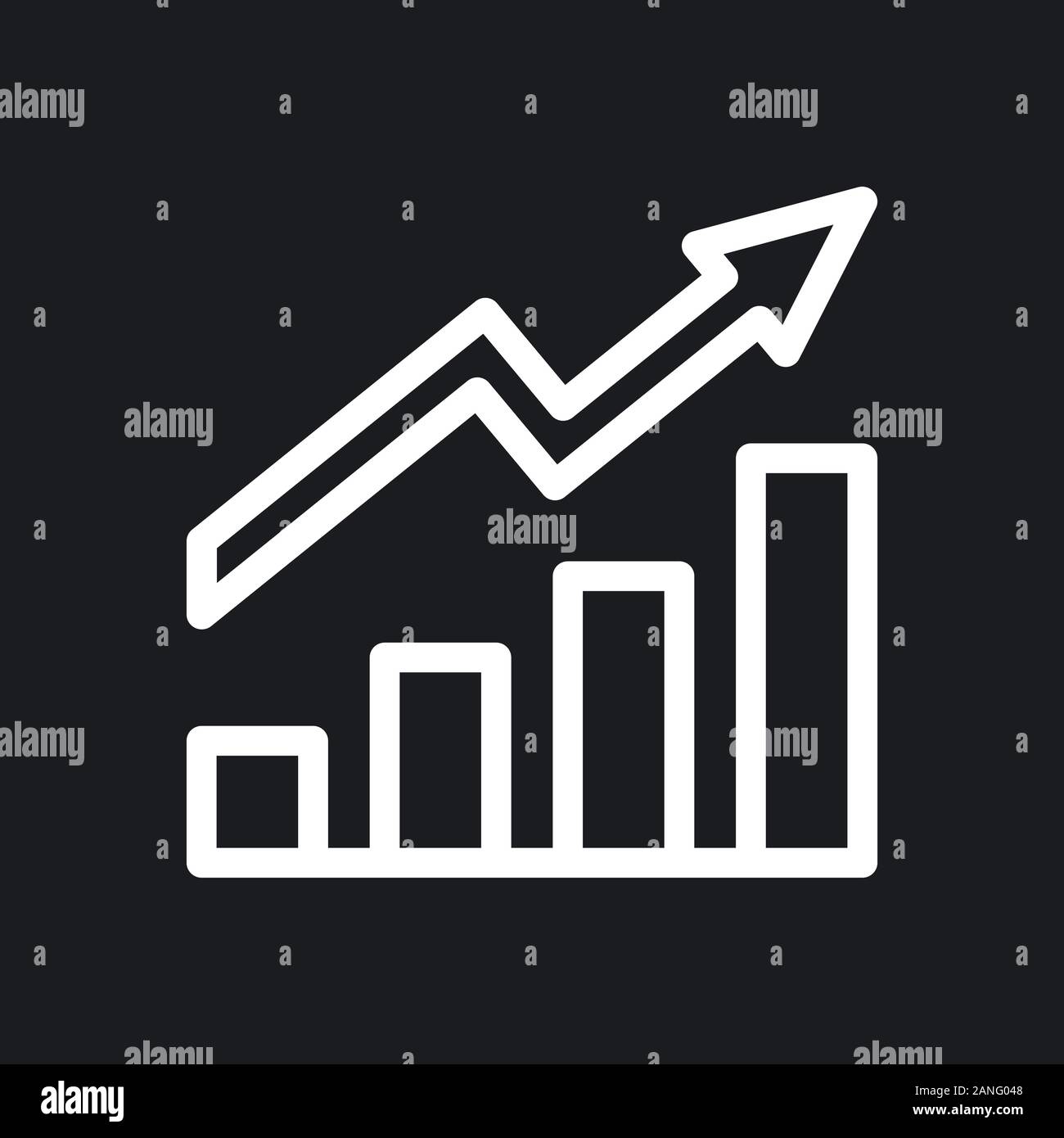 Growth icon, business infographic icon, vector growth symbol Stock ...