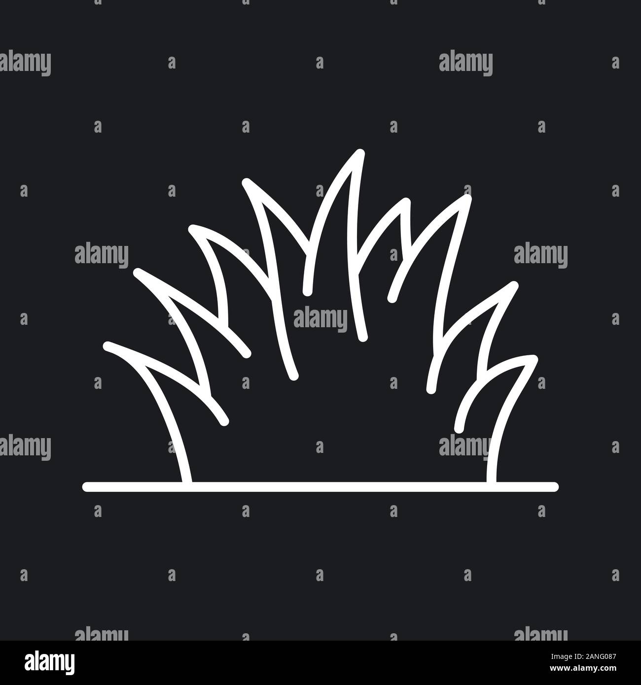 Grass icon, eco symbol of grass. Vector illustration Stock Vector Image ...