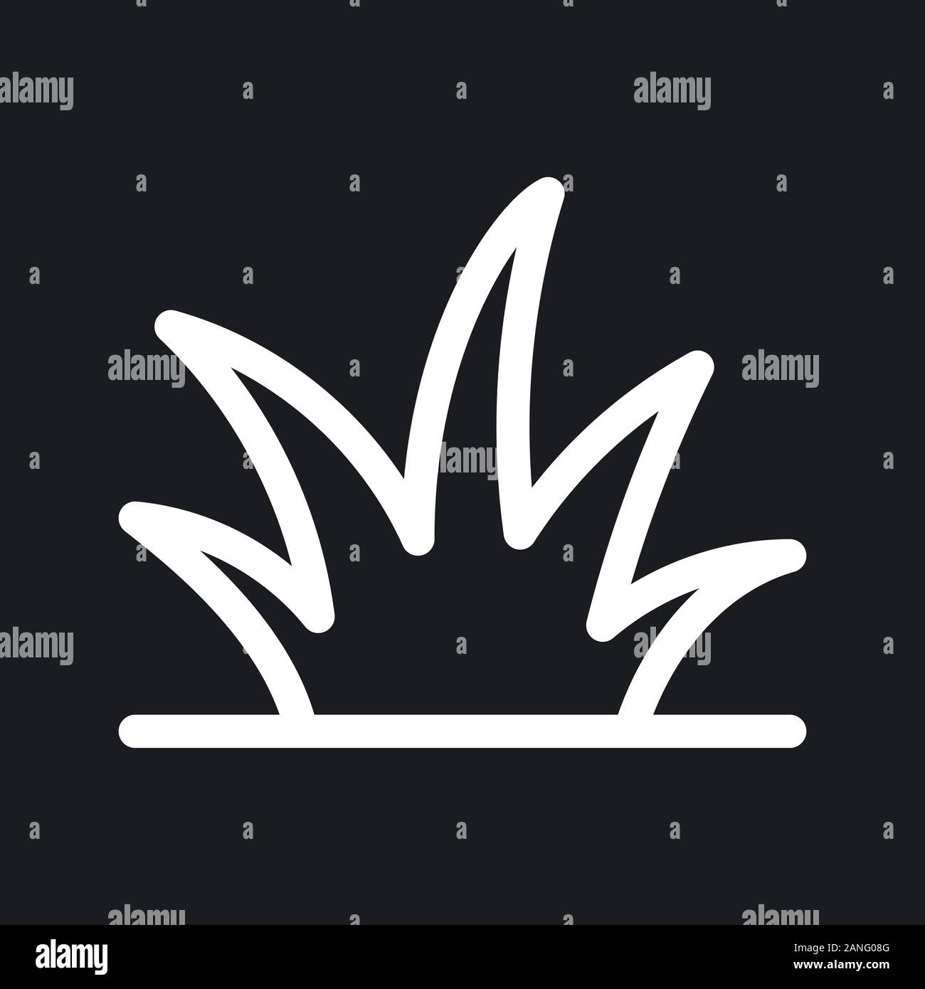 Grass icon, eco symbol of grass. Vector illustration Stock Vector Image ...