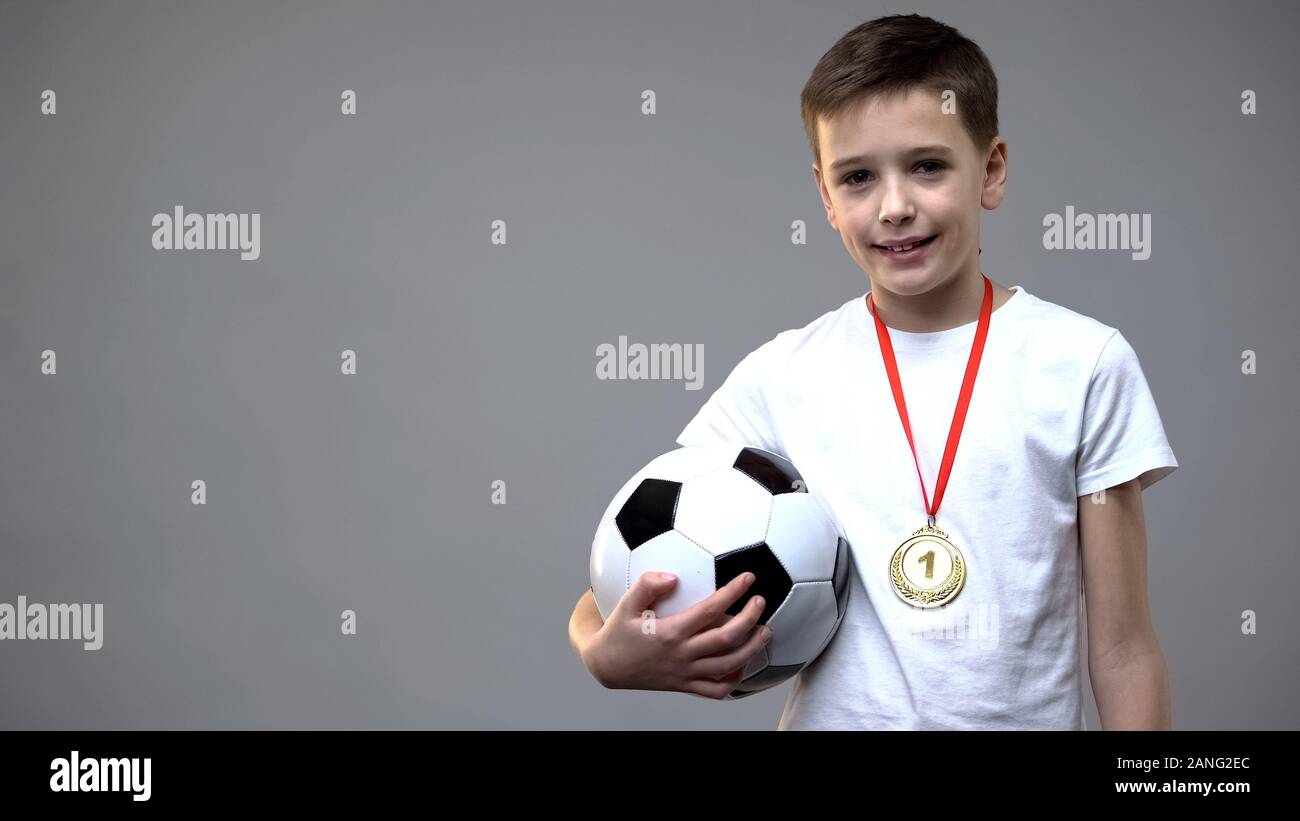 Kid chest soccer ball hi-res stock photography and images - Alamy