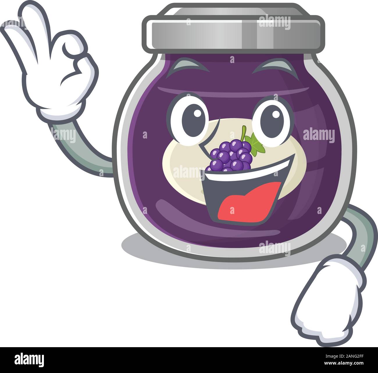 A picture of grape jam making an Okay gesture Stock Vector Image & Art ...