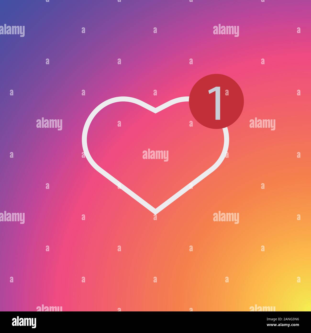 Social media like icon, heart in speech bubble, vector illustration ...