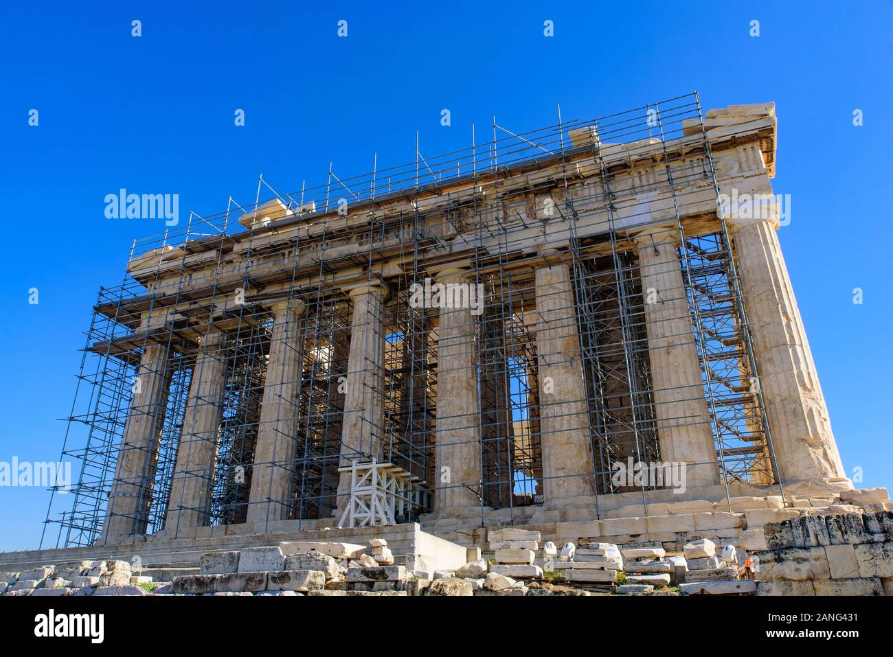 Parthenon, the famous ancient temple on the Acropolis of Athens, Greece ...