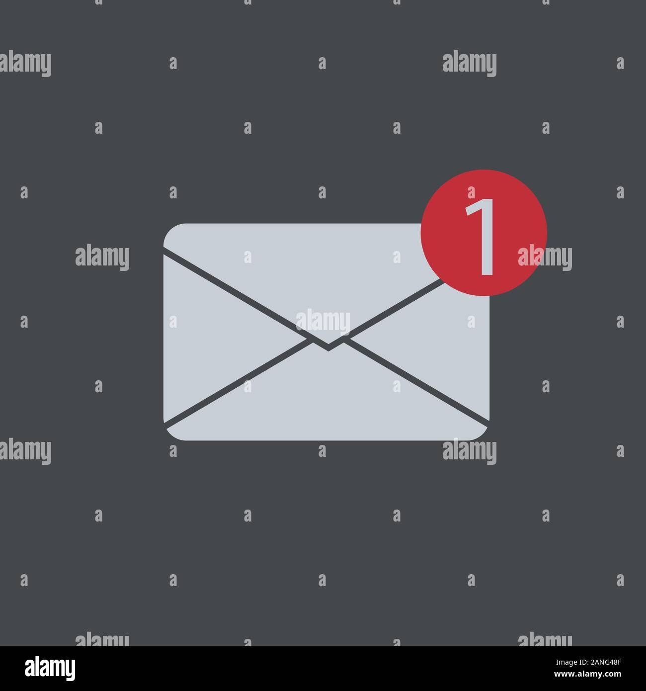 Mail envelope icon in flat style. Email message vector illustration on ...