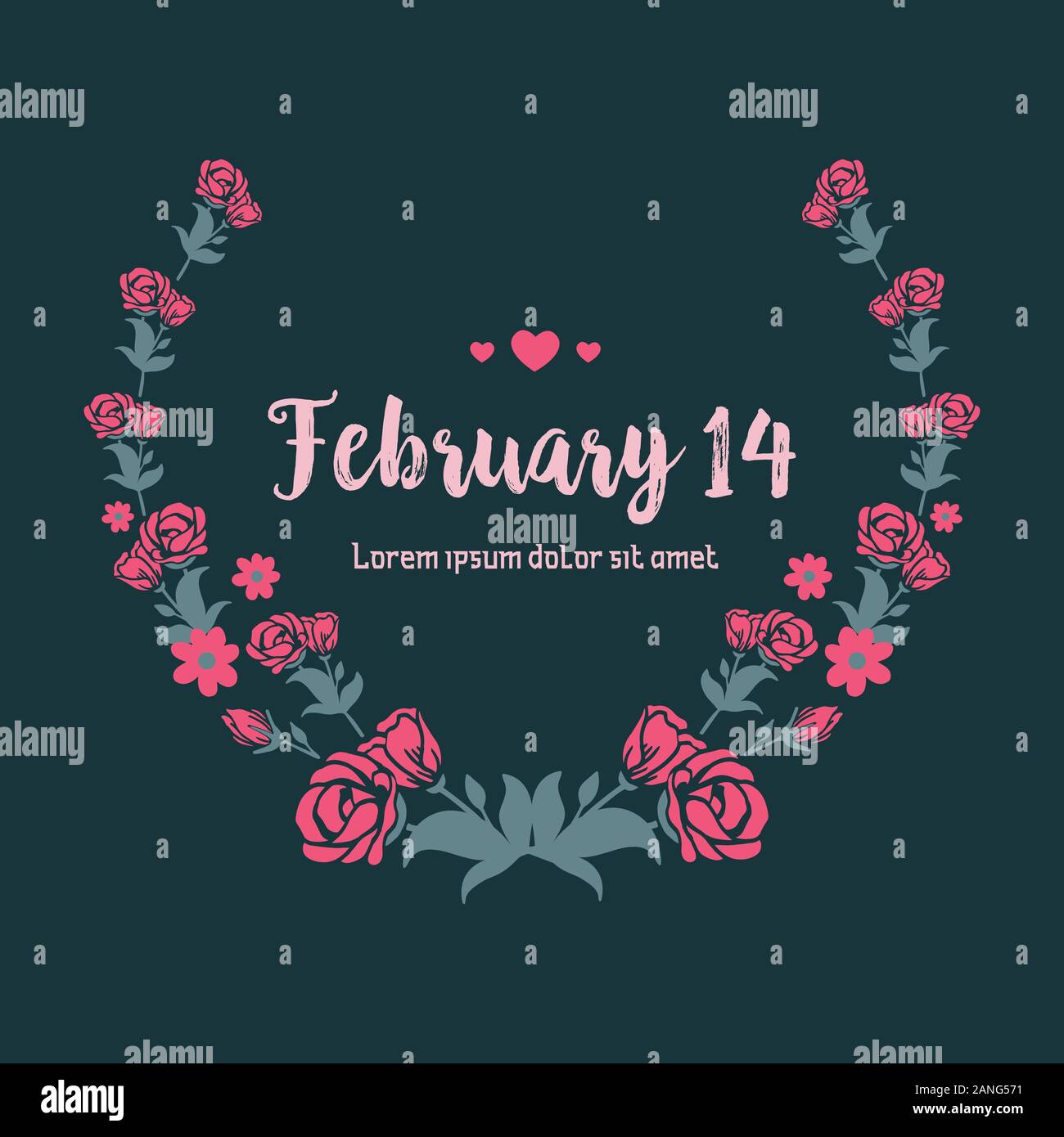 The 14 February celebration invitation card concept, with elegant ...