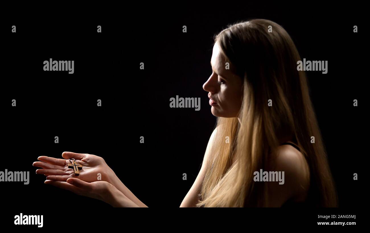 God Holding Woman Crying