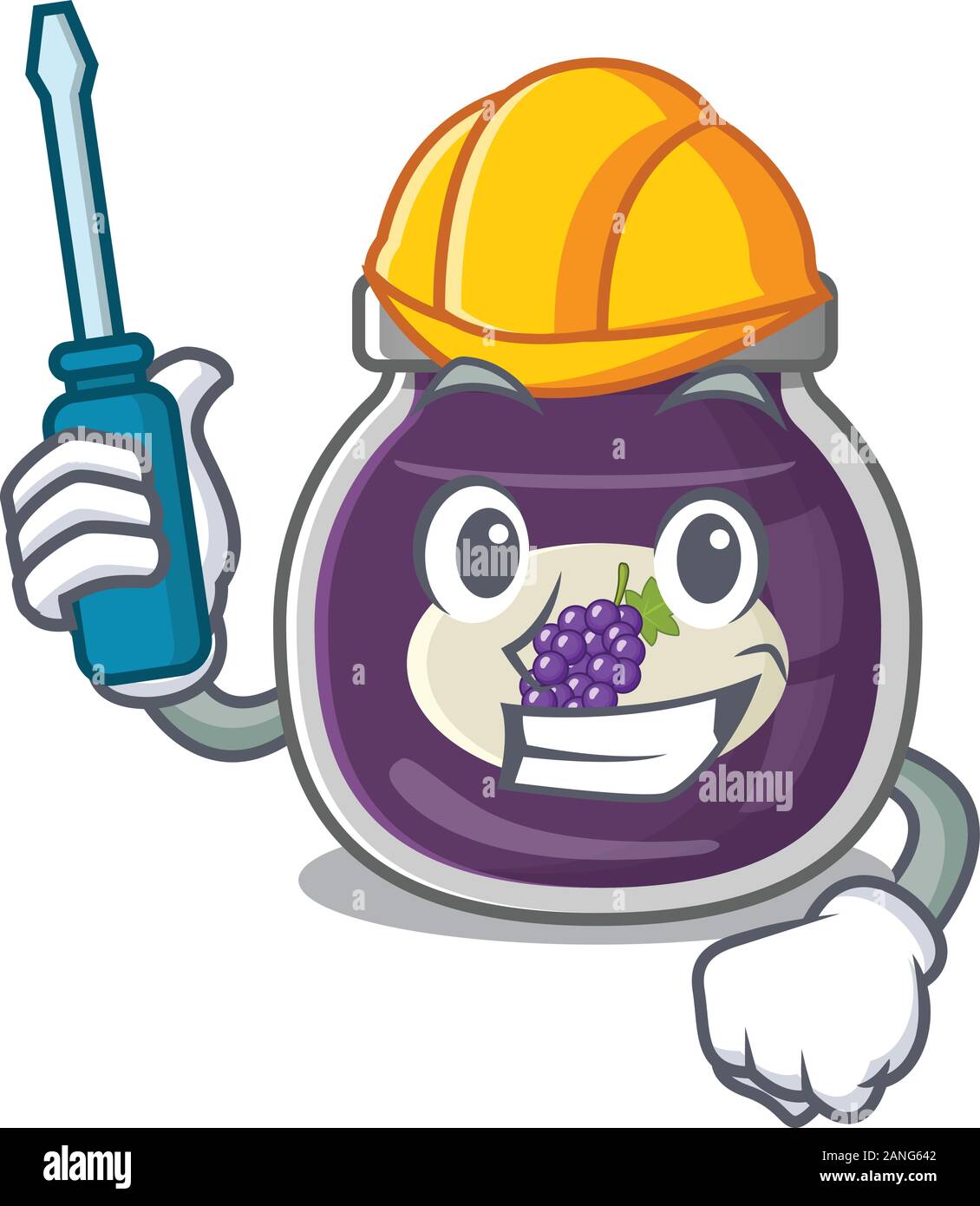 Cool automotive grape jam in cartoon character style Stock Vector Image ...