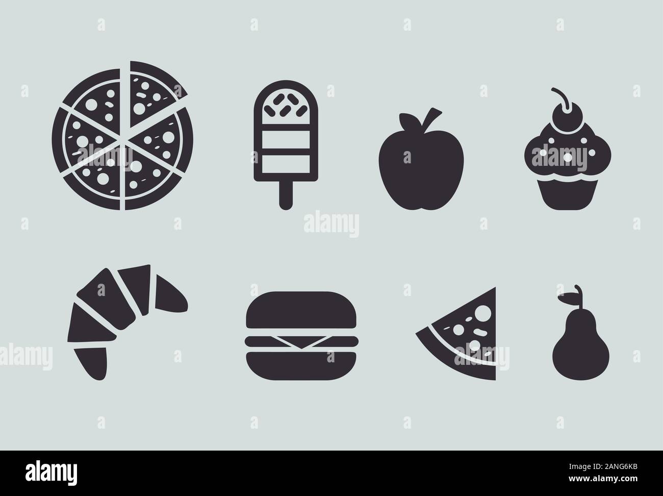 Food and Cooking minimalism icon set Stock Vector Image & Art - Alamy