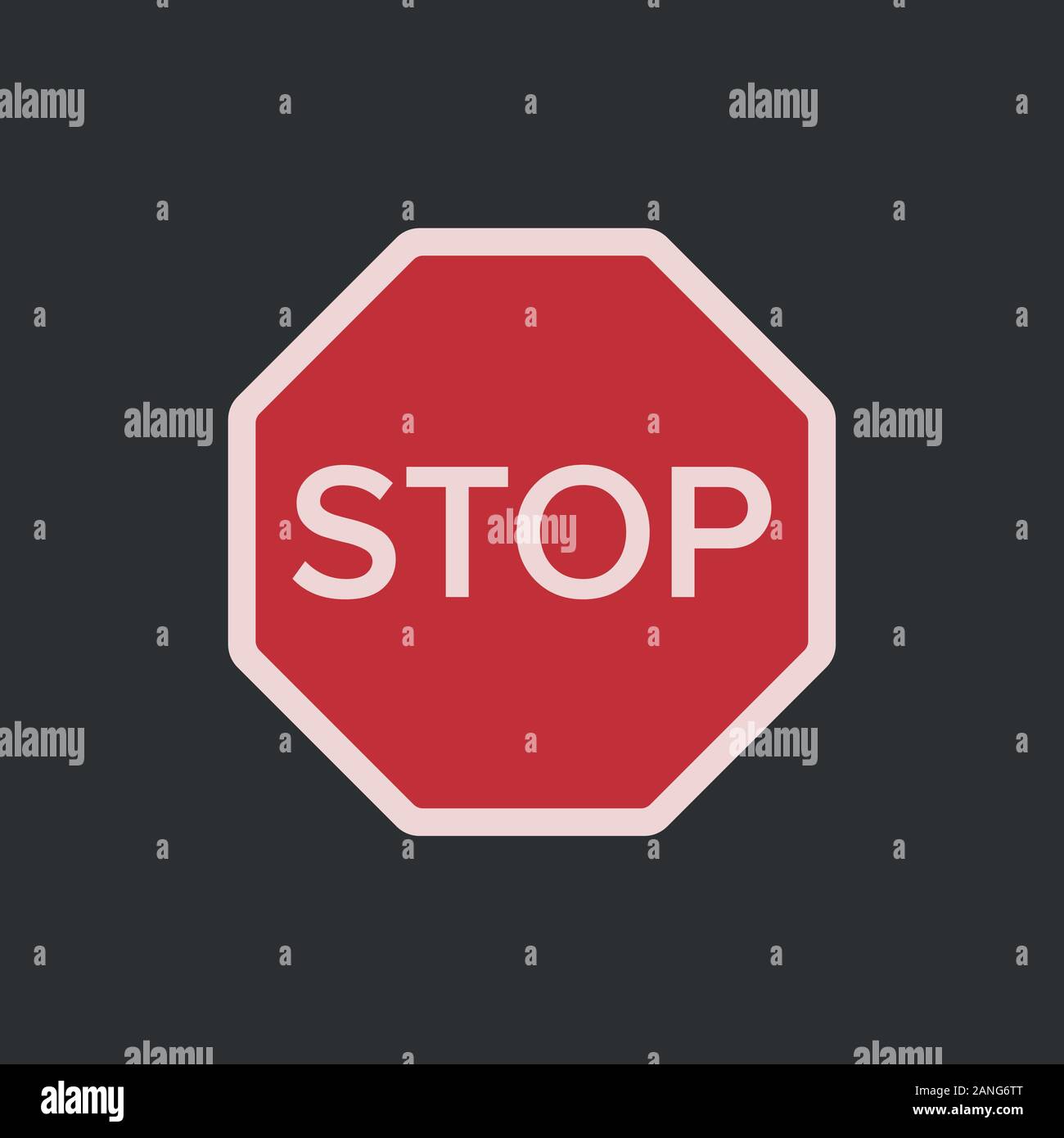 Sign stop. Red sign stop, vector sign Stock Vector Image & Art - Alamy