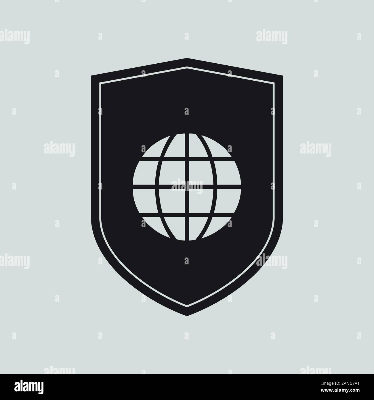 Internet, Internet Security, Protect, Shield Flat Icon. Vector icon ...