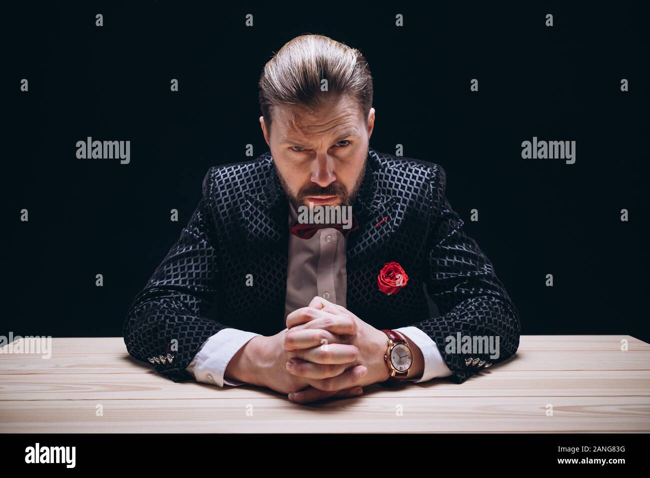 Angry man with moustache hi-res stock photography and images - Alamy